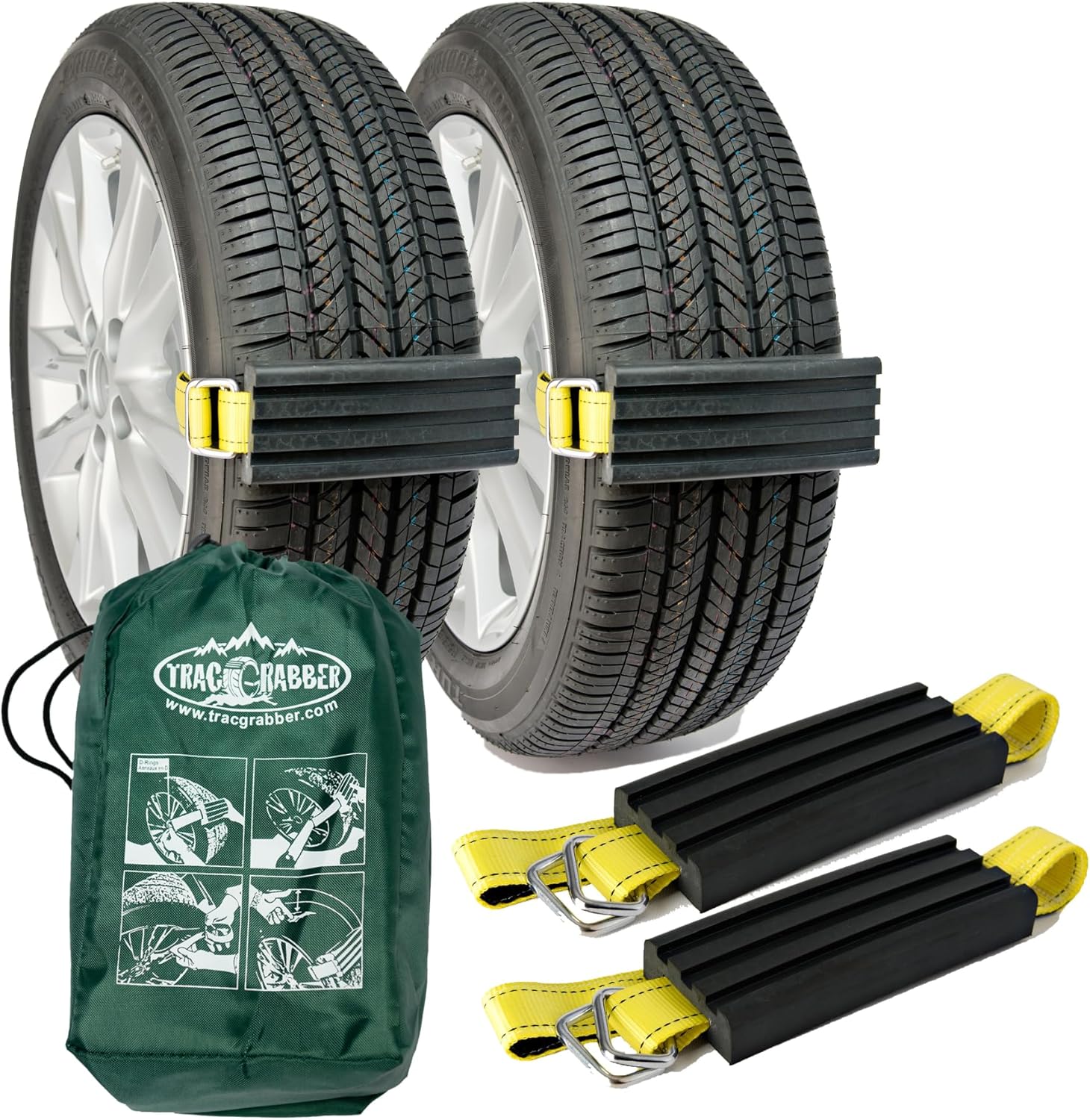 Amazon.com: TRACGRABBER Tire Traction Device for Cars & Small SUVs, Set ...