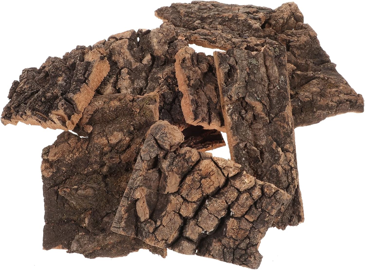 iplusmile 10Pcs Reptile Bark Decor Cork Terrarium Background Turtle ...