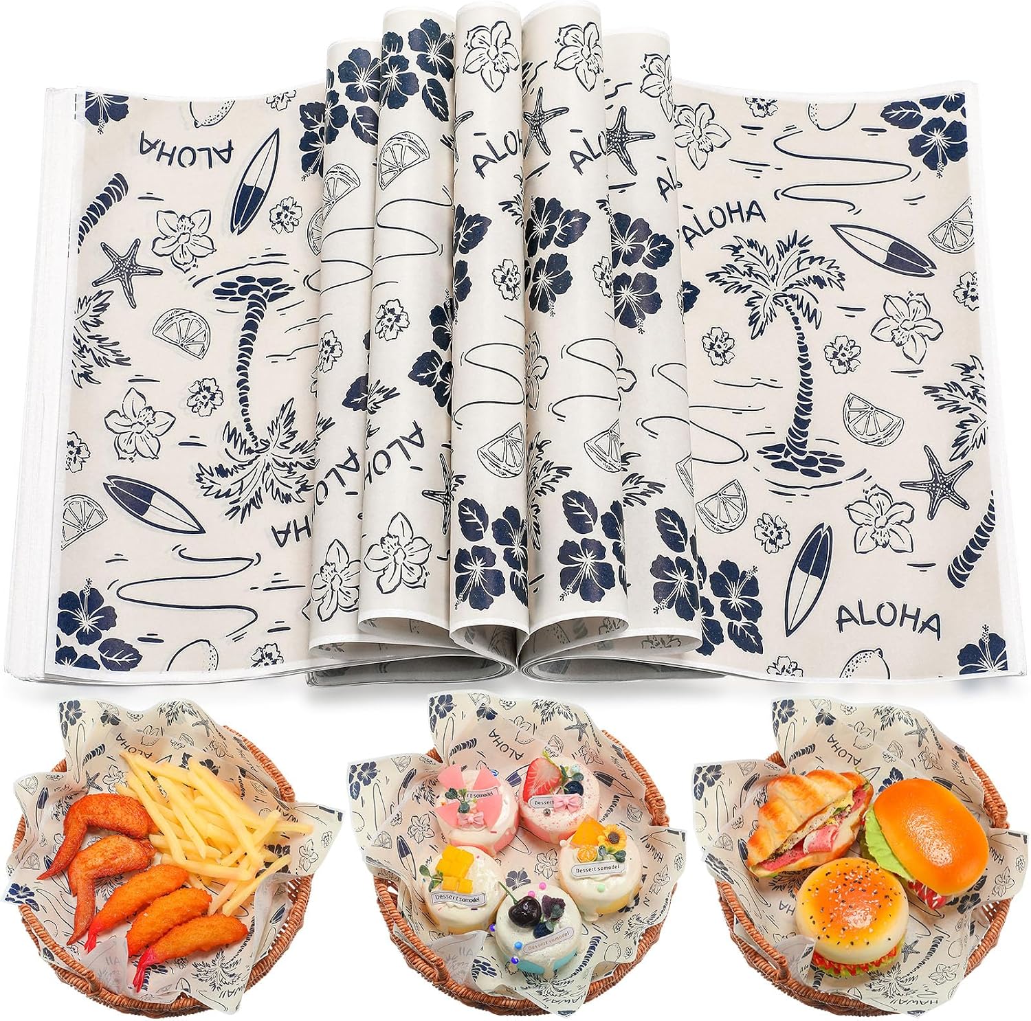 Amazon.com: Tenceur 150 Pcs Deli Paper Sheets Wax Paper for Food ...