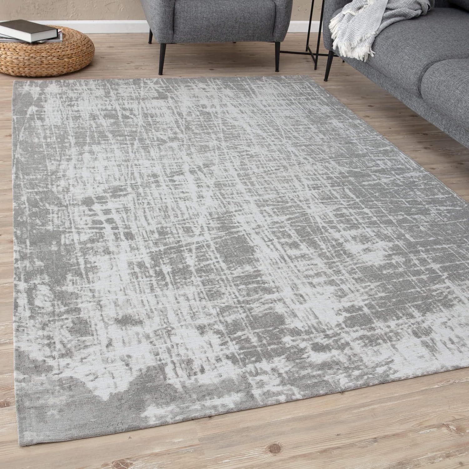 THE RUGS Machine Washable Rug – Striped Design Rugs for Living Room ...