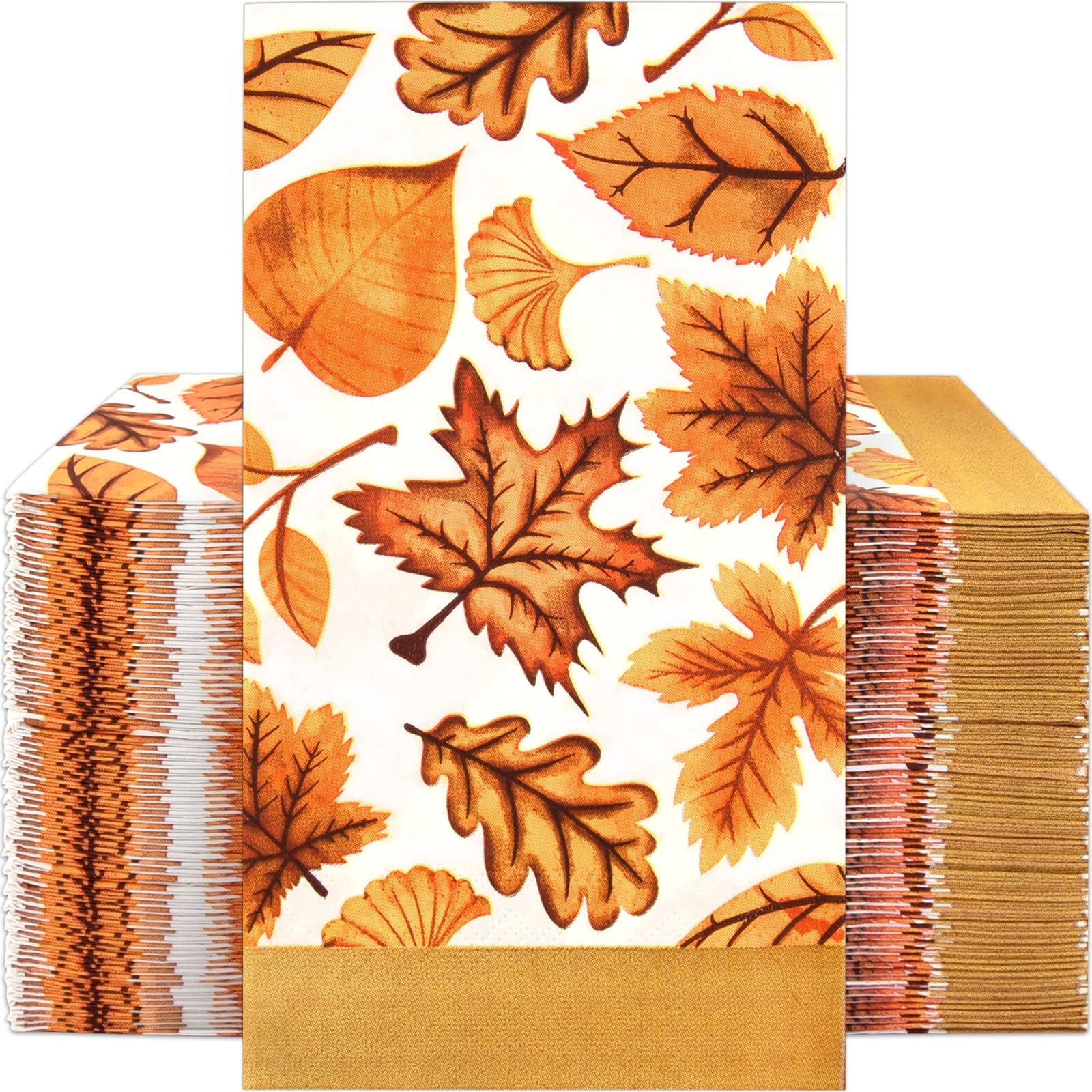 Amazon.com: 50 Pcs Fall Guest Napkins Maple Leaves Paper Dinner Napkins ...