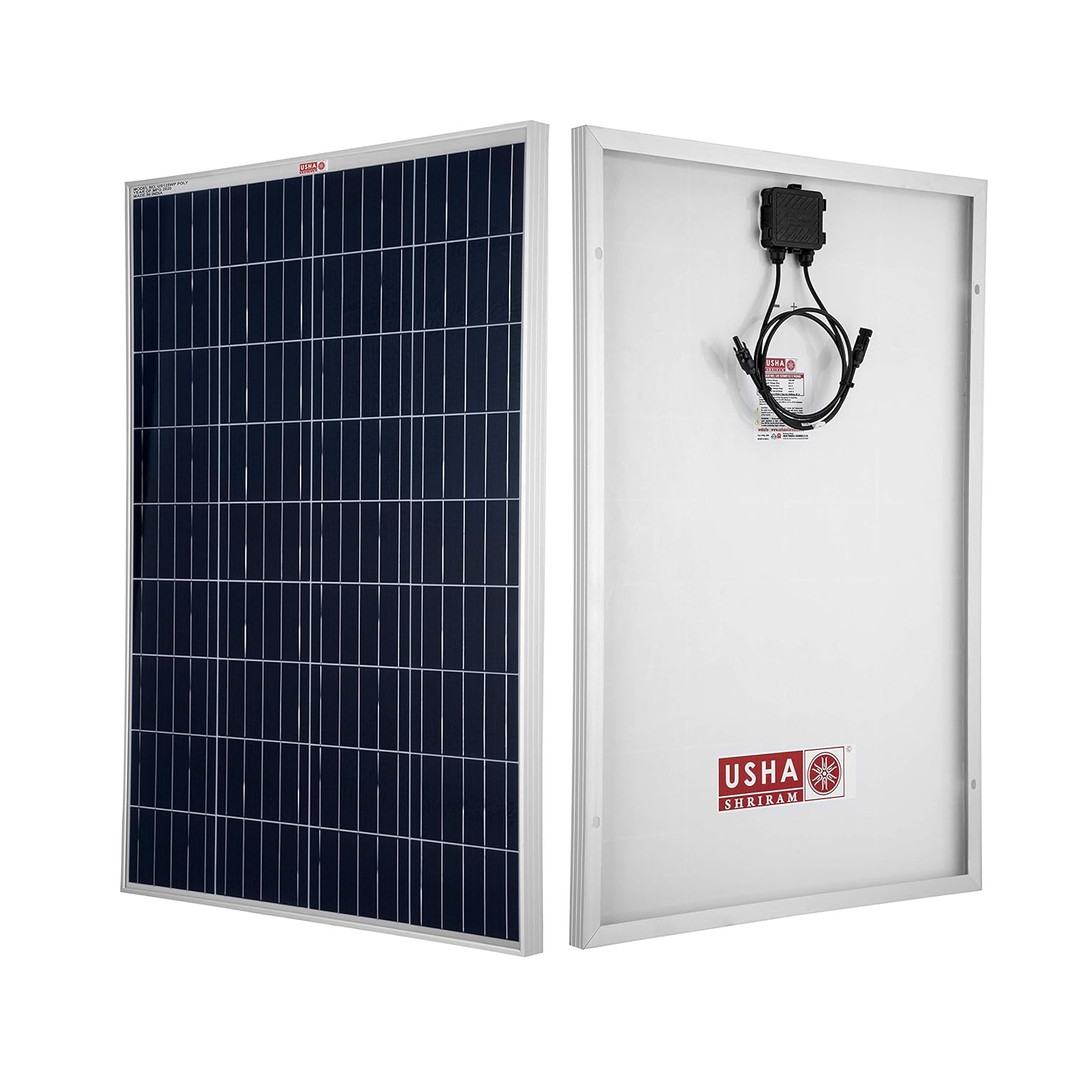 Usha Shriram Solar Panel 165 Watt-12 Volt Poly Crystalline Panel (Pack ...
