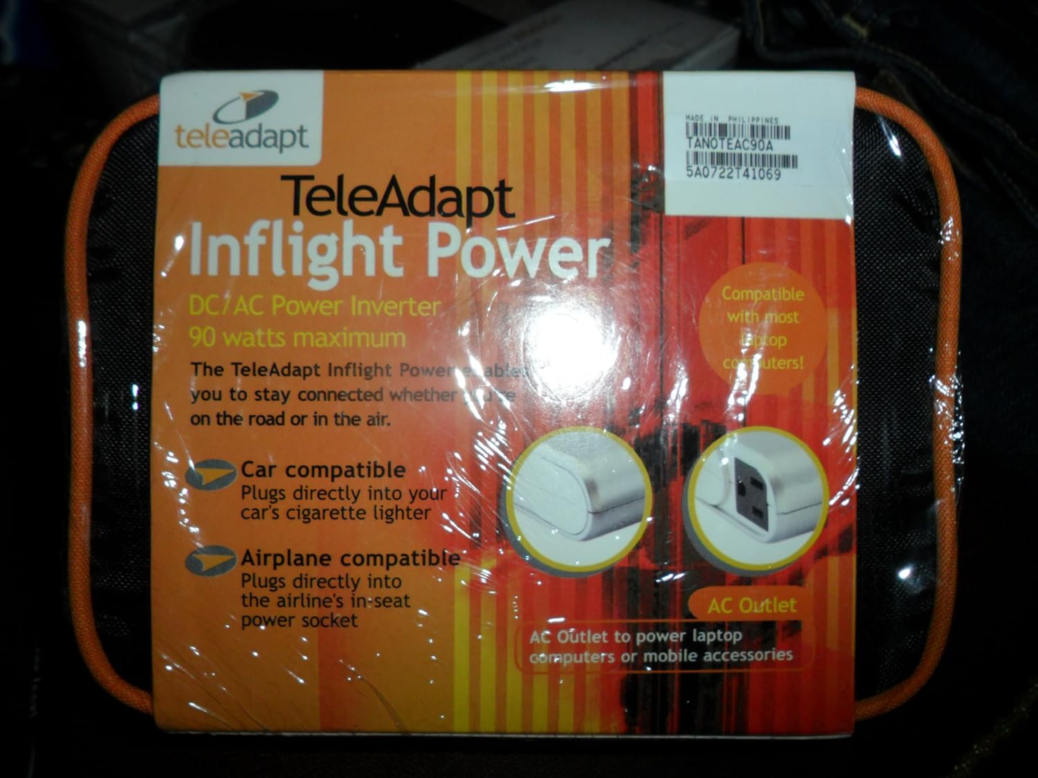 Amazon.com: Teleadapt Inflightpower - Dc to Ac Power Inverter -90 Watt ...
