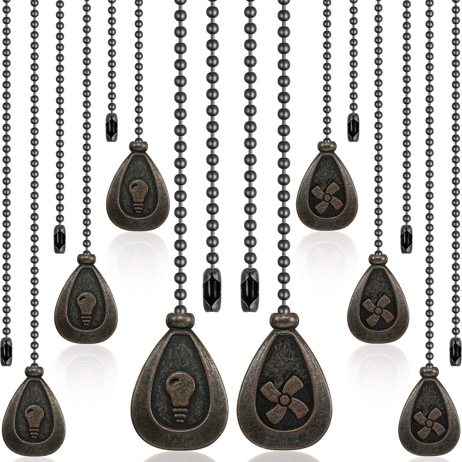 Ceiling Fan Pull Chain Set - 2 pieces Purple Diamond Fan Pull Chains 20 ...