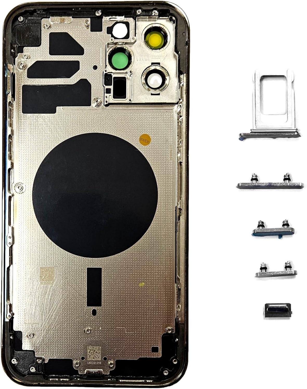 Smartex® Glass Rear Chassis + Case + SIM Tray Compatible with iPhone 12 ...