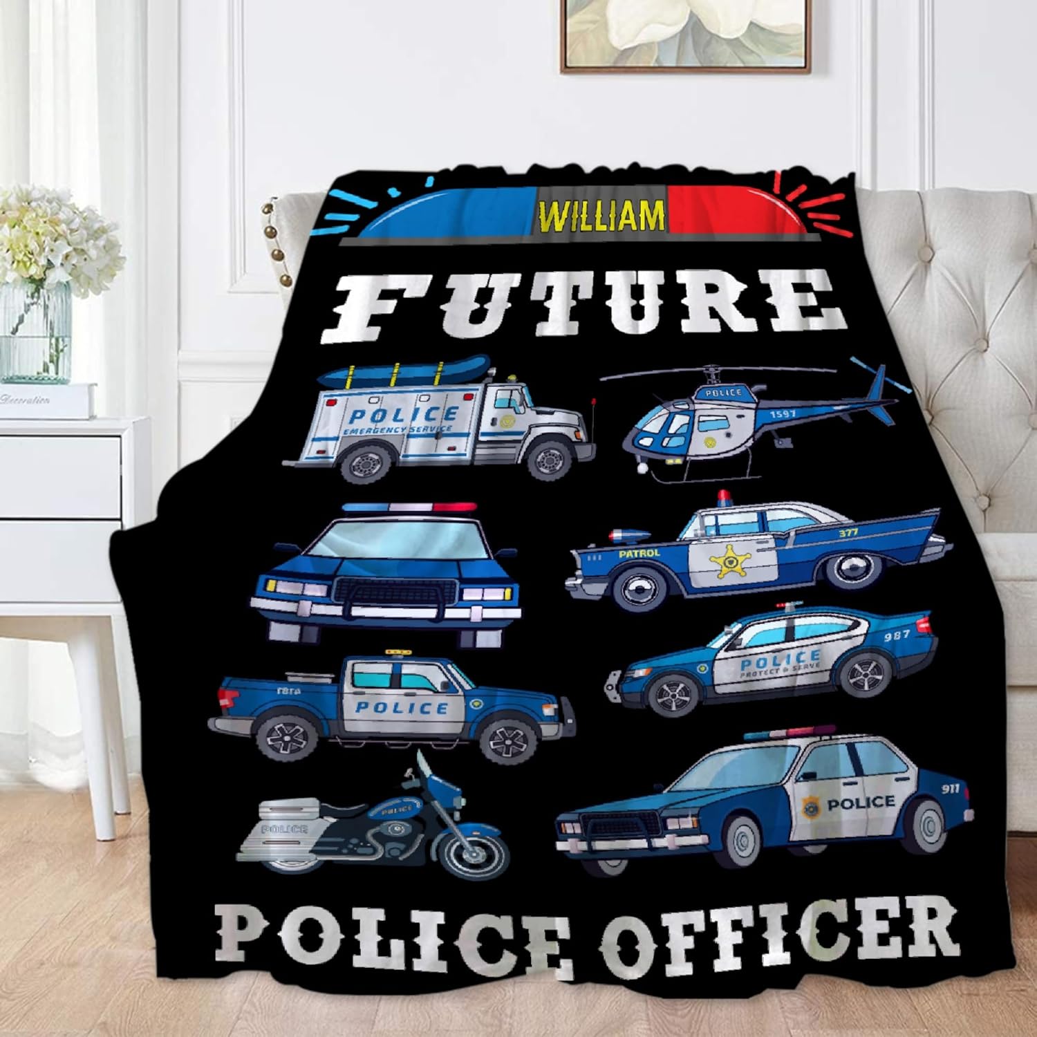 Amazon.com: Vajrapani Custom Future Police Officer Blankets Best Gifts ...