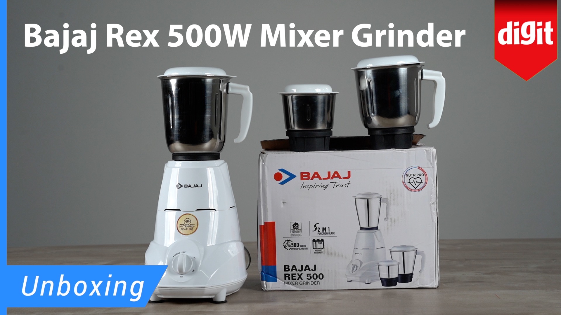 Watch Bajaj Rex 500W Mixer Grinder Unboxing on Amazon Live