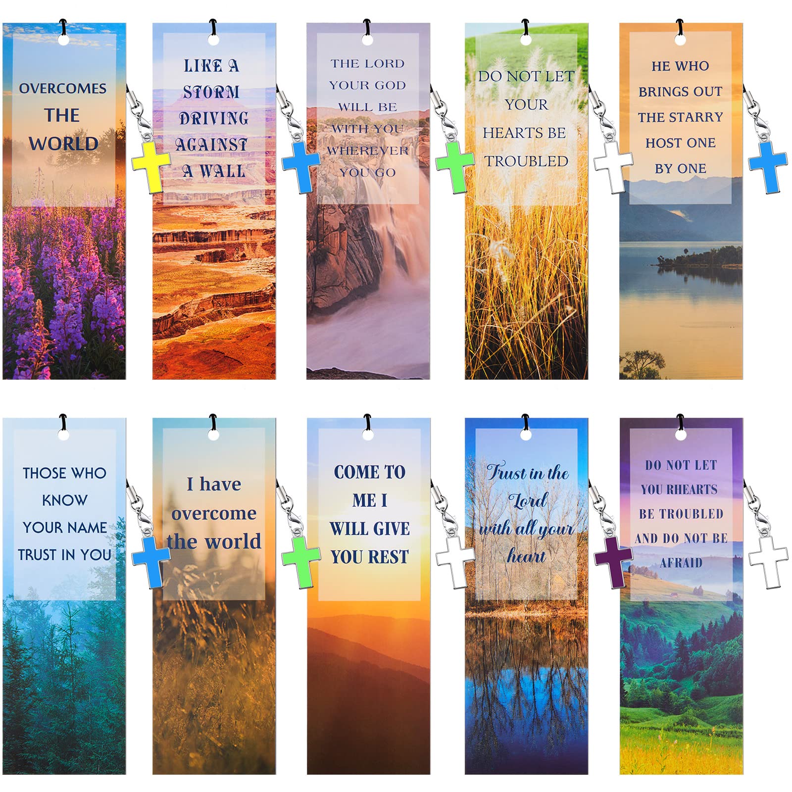Buy 30 Pieces Bible Verse Bookmarks Book Mark Inspirational with Cross ...