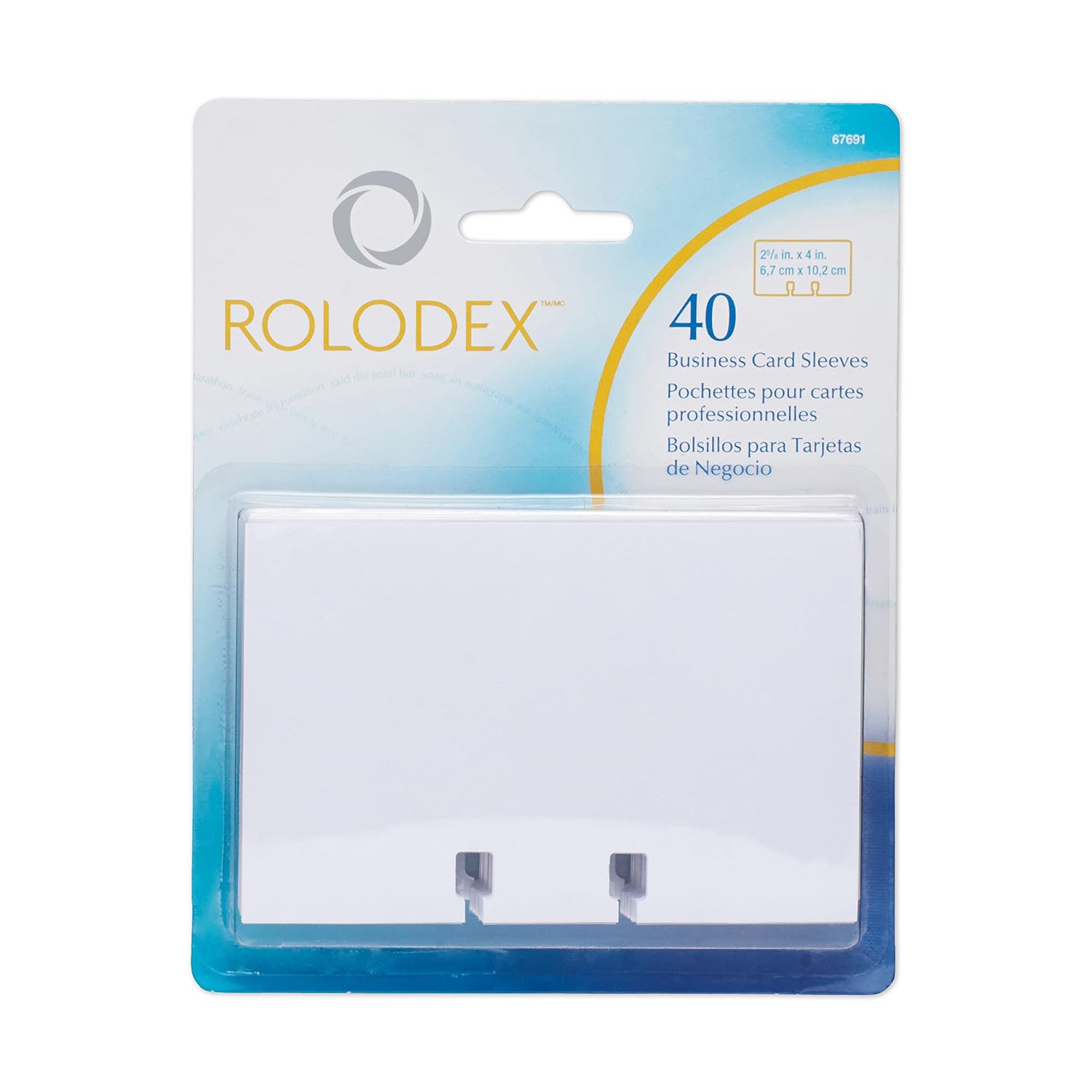 Rolodex Business Card Tray Refill Sleeves, Holds 2 of 2.625 x 4 Inch ...
