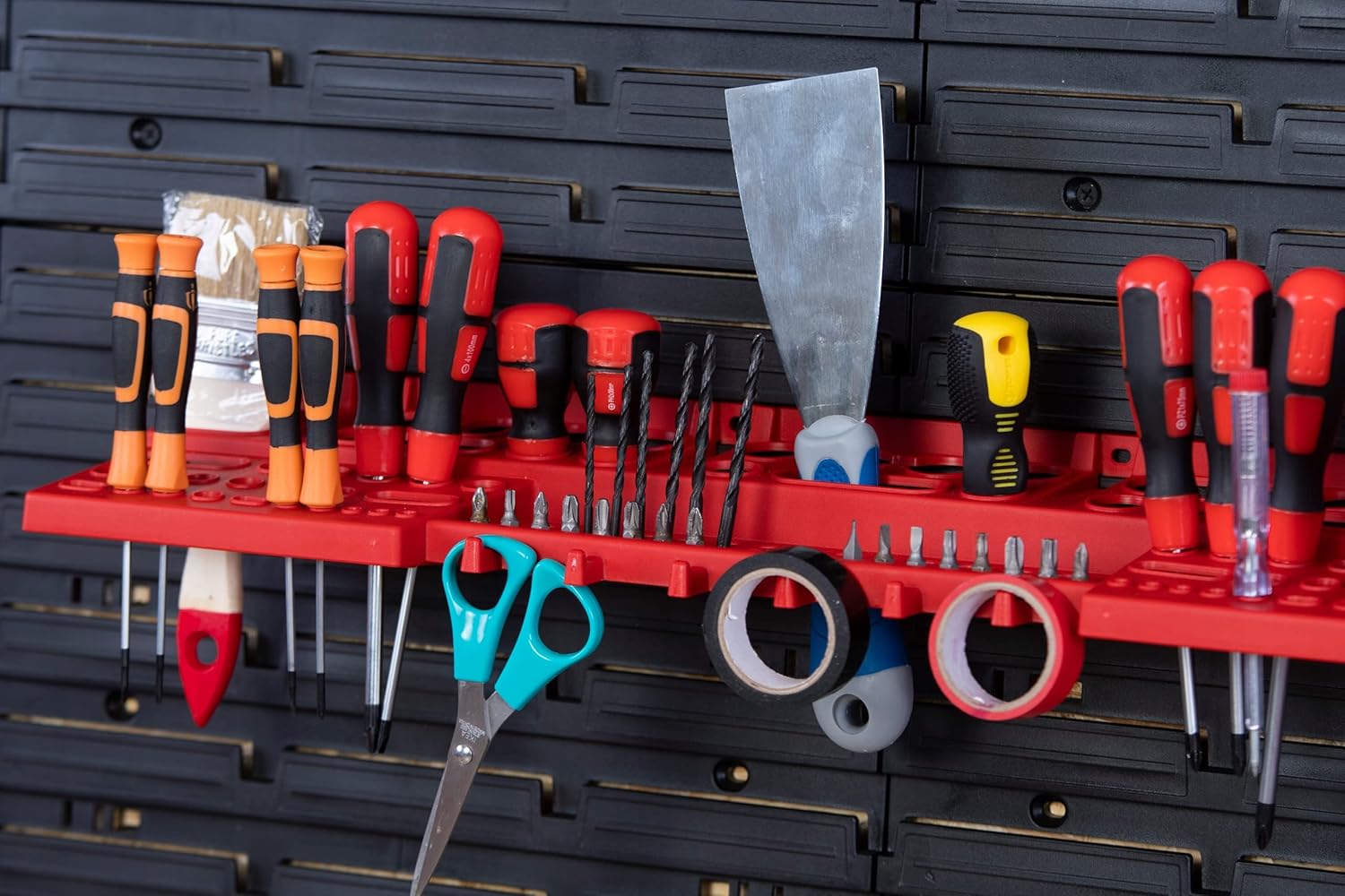 WALL MOUNT STORAGE BOARD ORGANIER BOXES GARAGE DIY BIN PANEL RACK BUILD ...