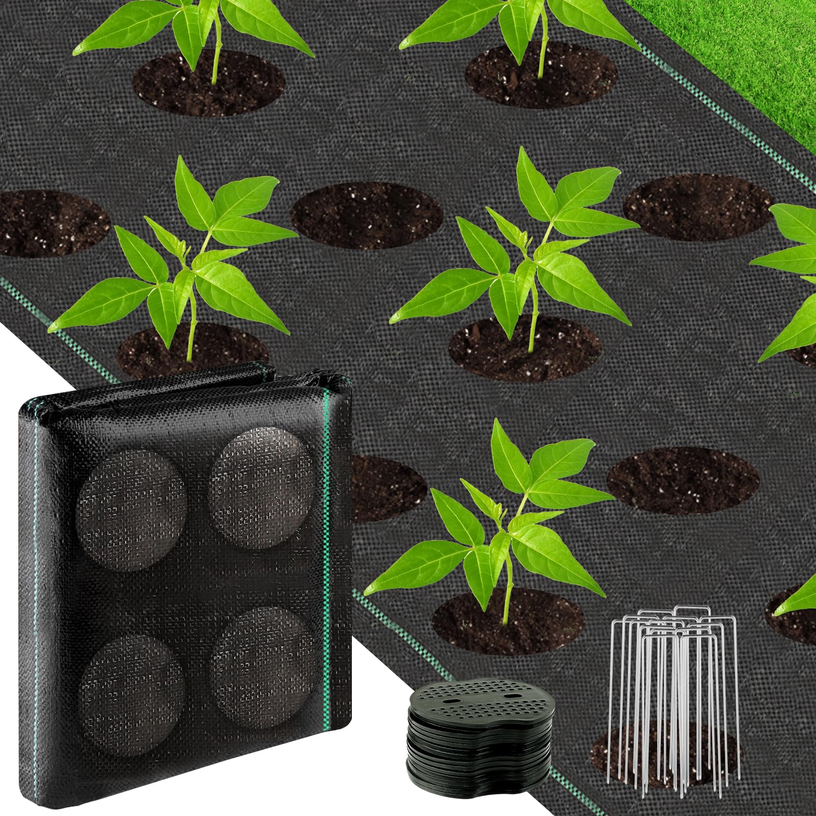 Amazon.com : 3FTx50FT Weed Barrier Landscape Fabric Heavy Duty with ...