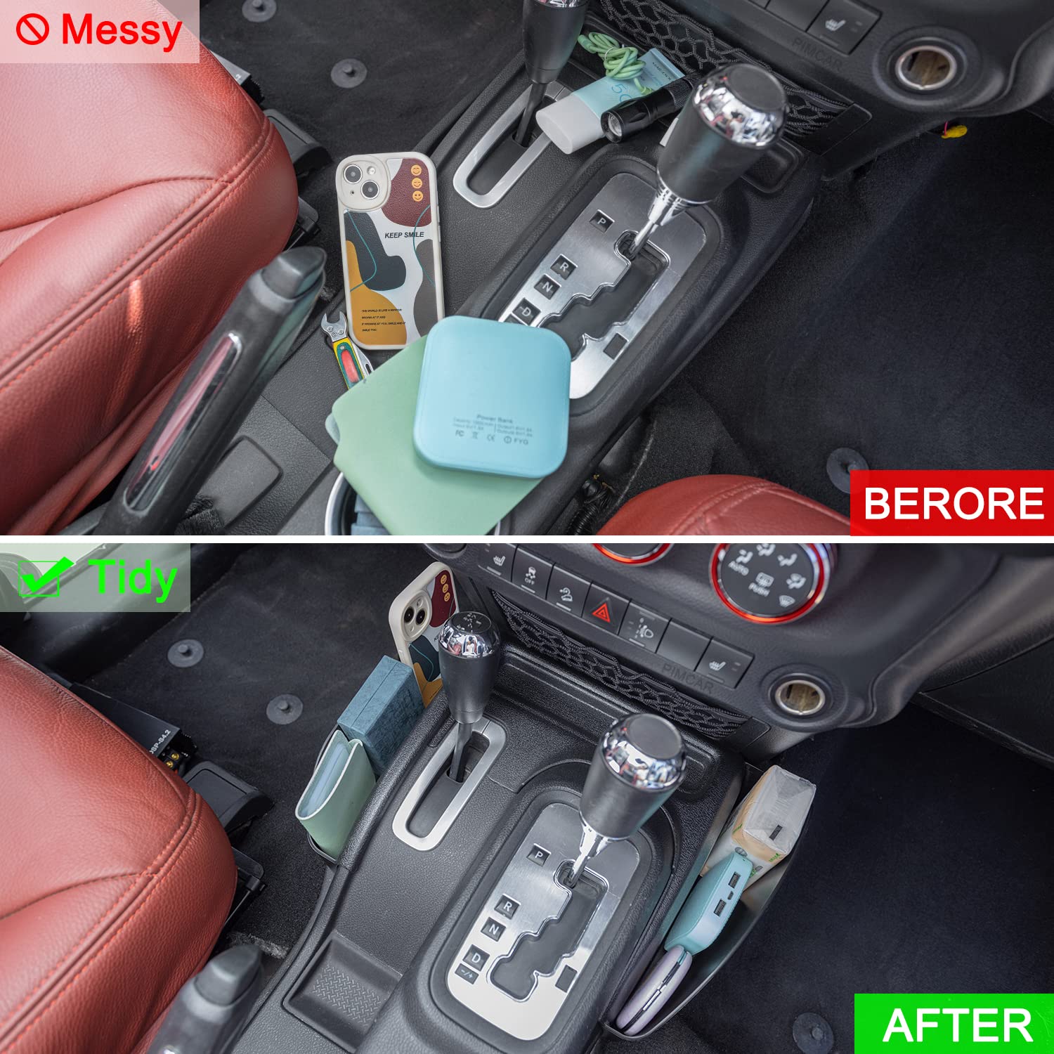2PCS Upgrade Storage Box Compatible with 2011-2018 Jeep Wrangler JK/JKU ...
