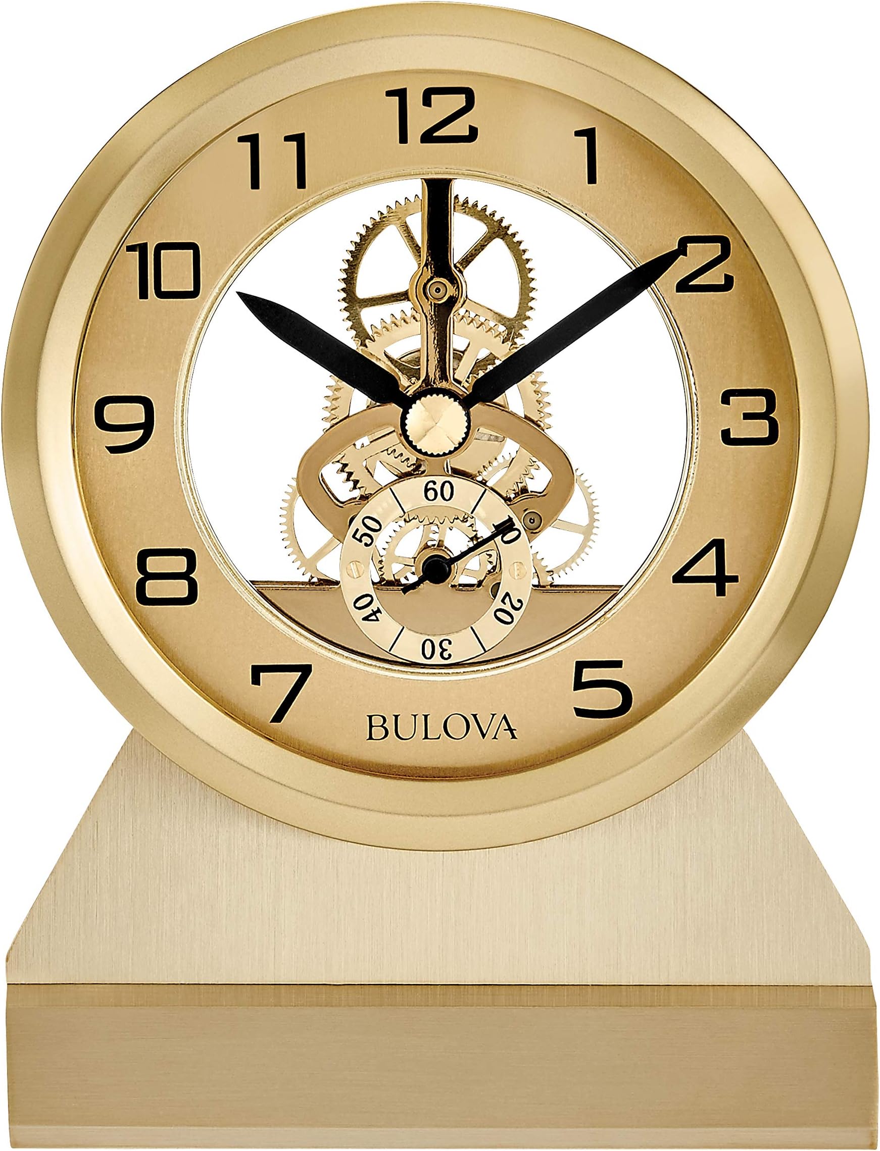 Amazon.com: Bulova B1700 Grand Prix Clock, Brass : Home & Kitchen