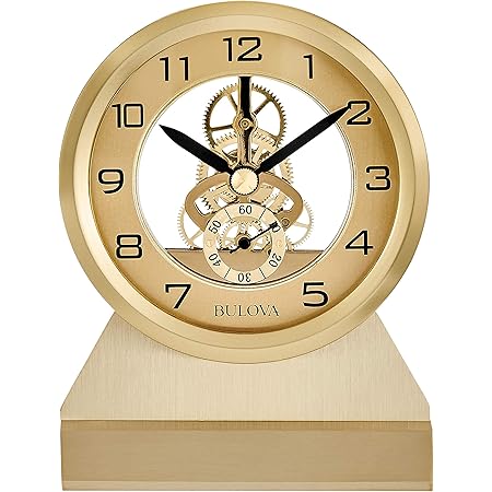 Bulova Centura Reloj de escritorio octogonal de cristal : Amazon.com.mx ...