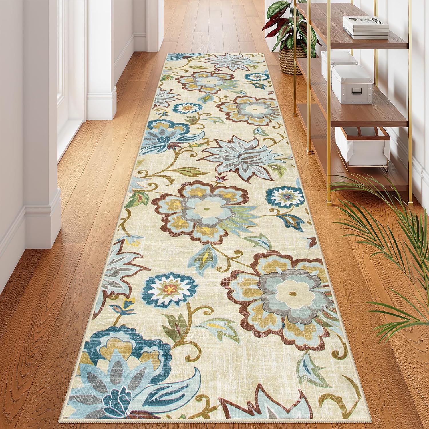 Amazon.com: Beeiva Floral Kitchen Runner Rug Washable, 2.5x10 Vintage ...