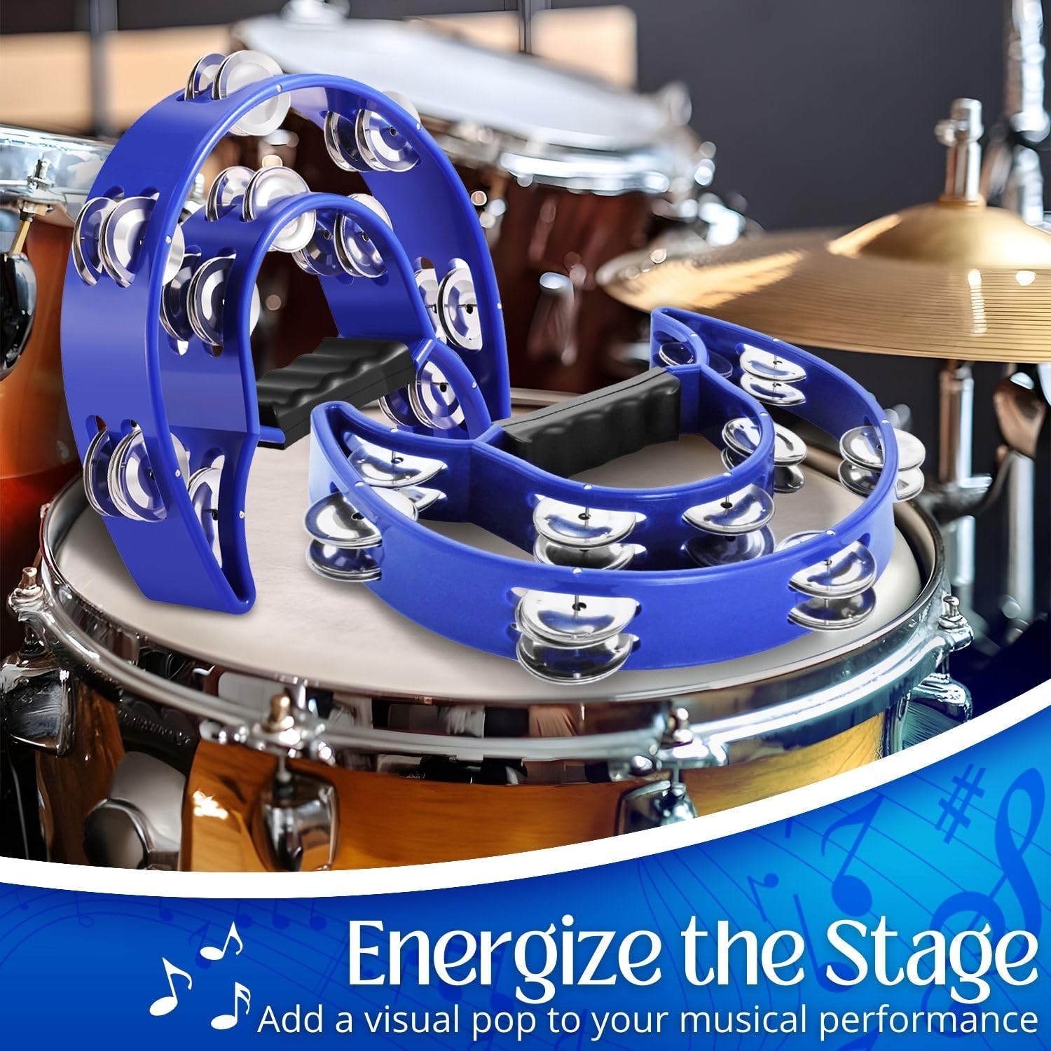 Snapklik.com : Flexzion Tambourine Metal Half Moon Musical Instruments ...
