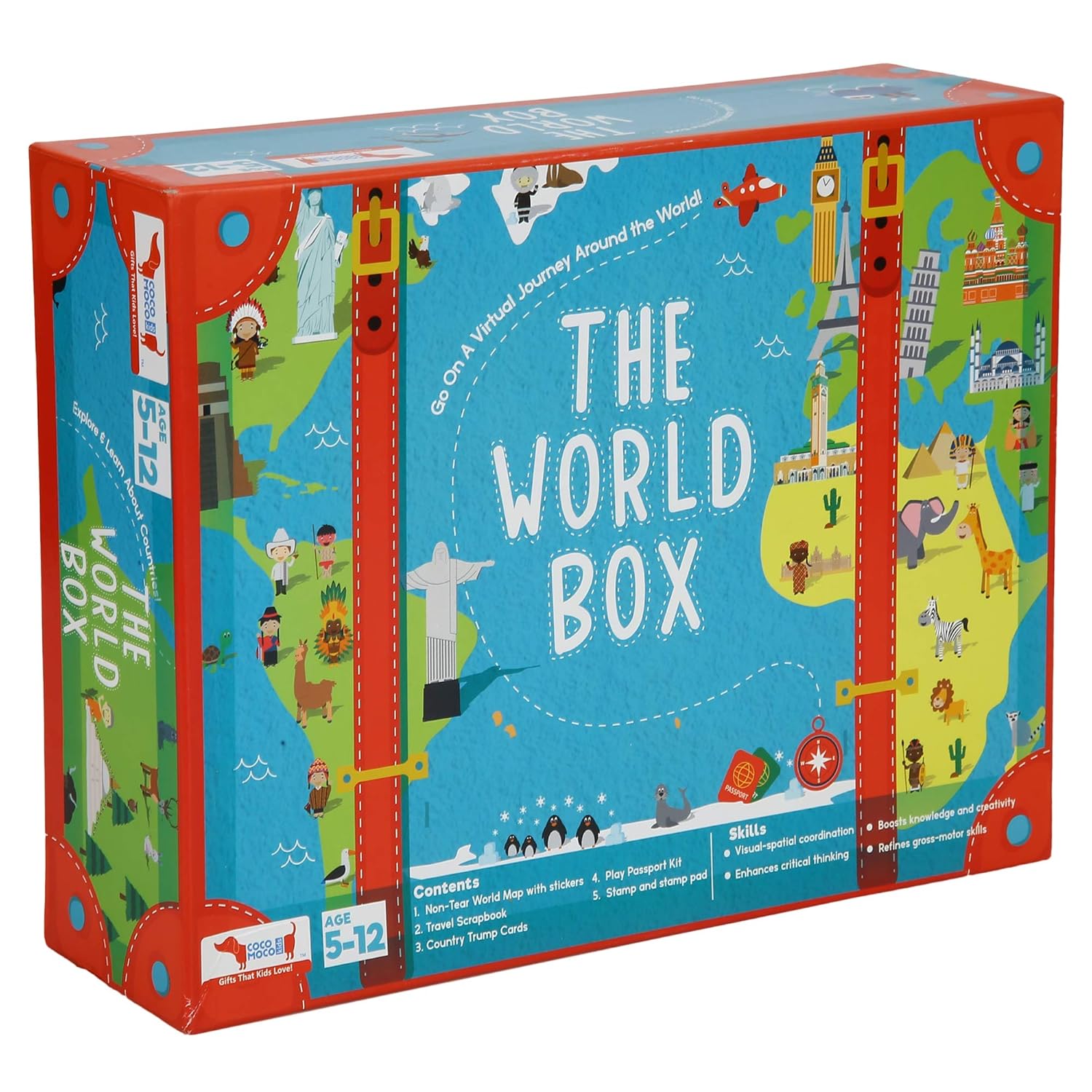 Buy CocoMoco Kids World Box Learn Geography with Activity Box for Kids ...