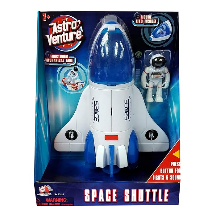 Buy Astro Venture Space Shuttle Toy - Plastic Spaceship for Kids with ...