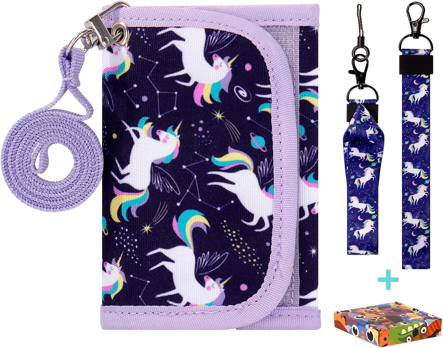 Amazon.com: Choco Mocha Unicorn Kids Wallet for Girls Ages 5-7, 6-8, 9 ...