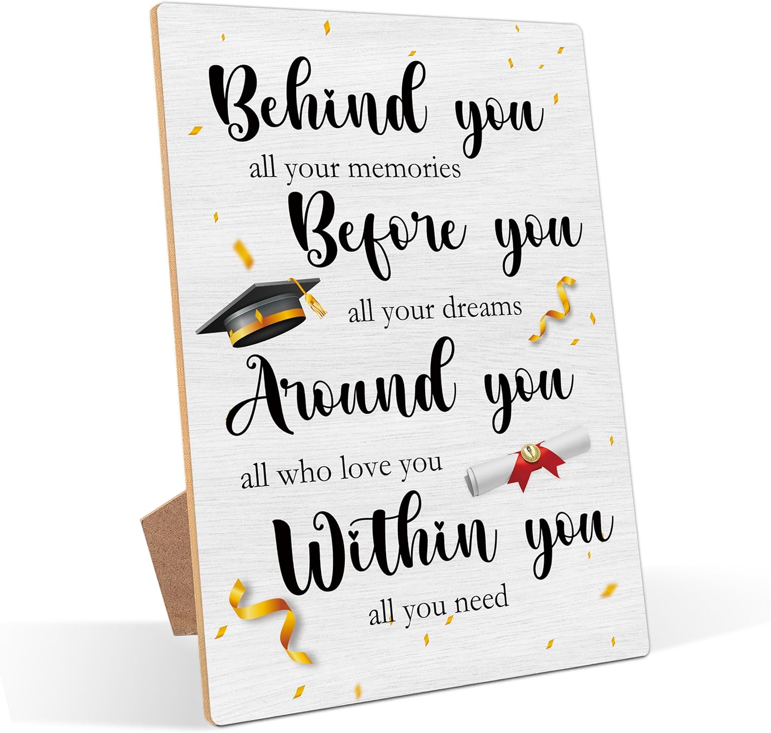 Amazon.com: Graduation Inspirational Quote Wood Sign, High School ...