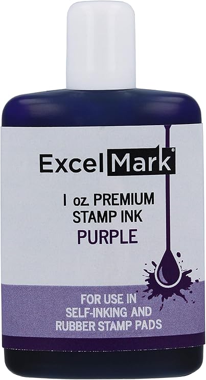 Amazon.com : ExcelMark Premium Self-Inking Stamp Refill Ink - 1 oz ...