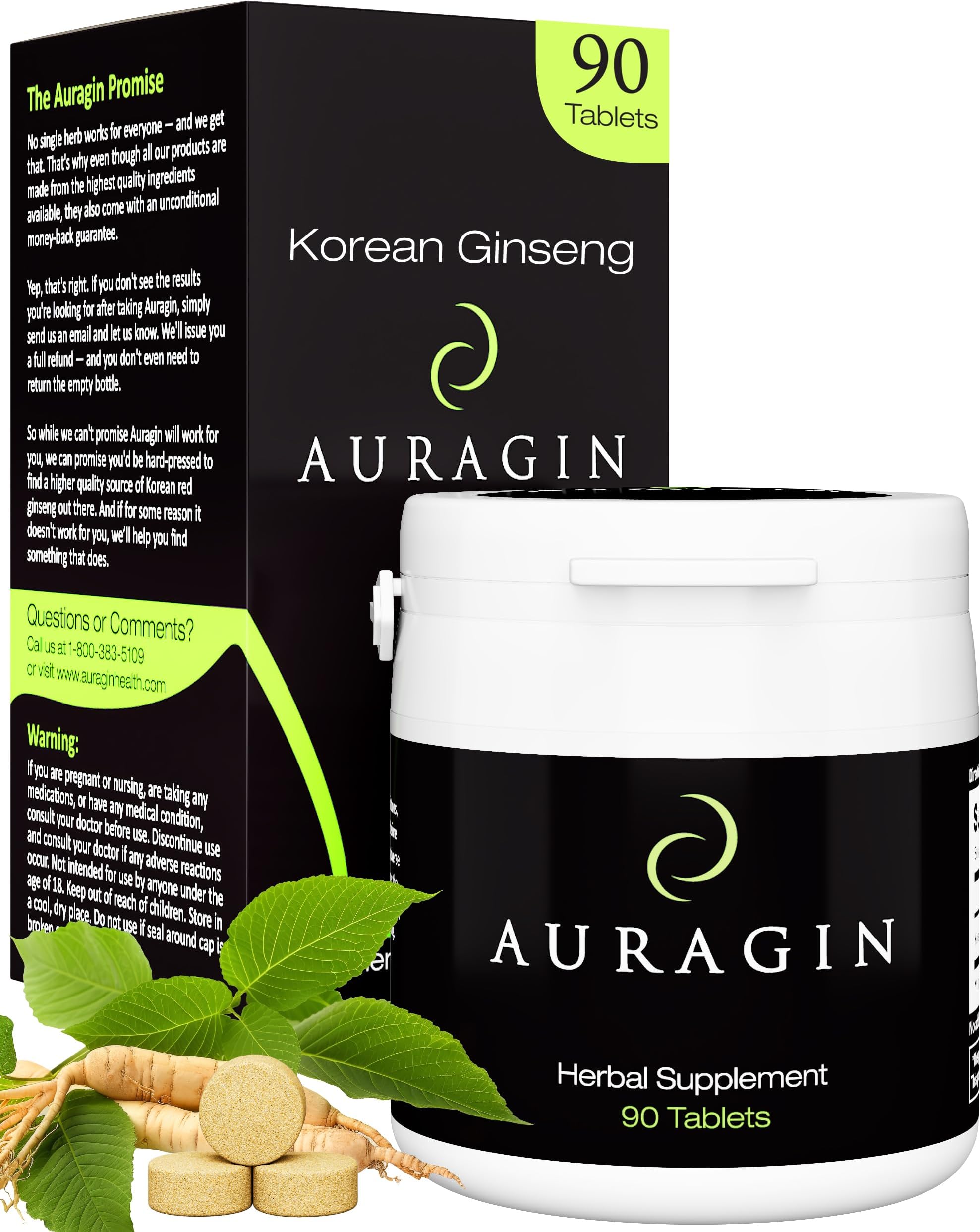 Amazon.com: Auragin® Authentic Korean Red Ginseng – Made in Korea – 6 ...