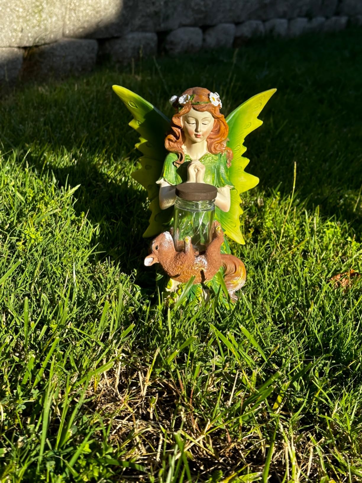 Amazon.com: Brizled Solar Garden Fairy Statue, Solar Fairy Light Angel ...
