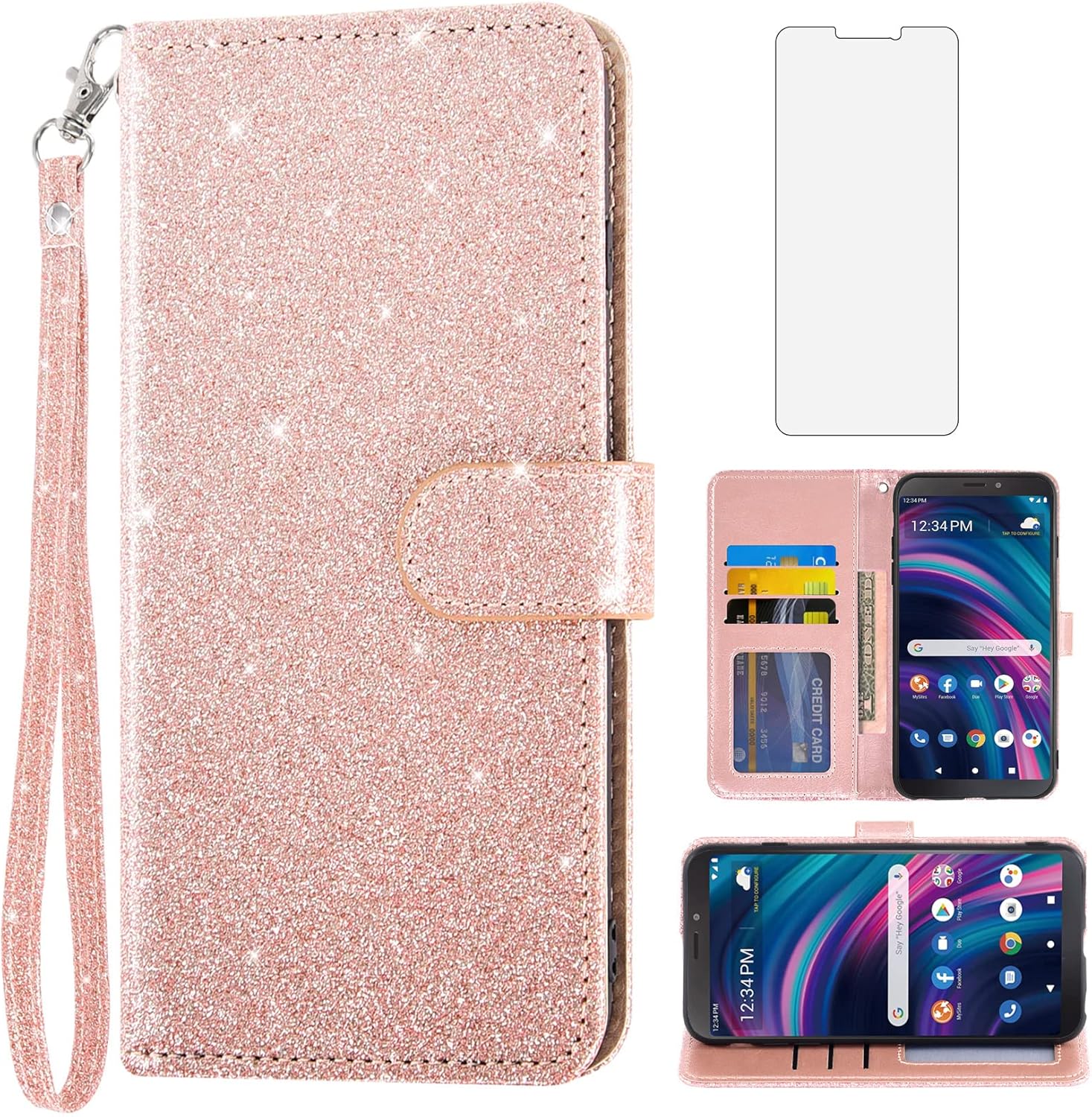 Amazon.com: Asuwish Phone Case for Tracfone BLU View 3 B140DL with ...