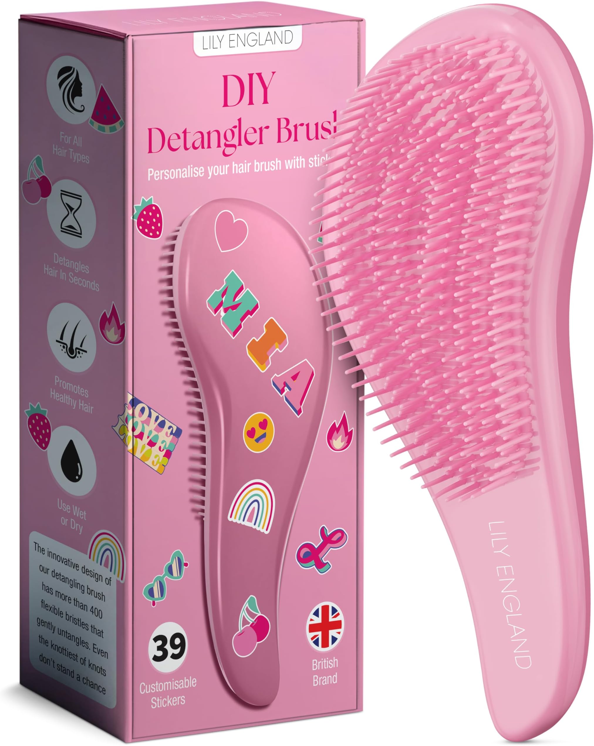 Amazon.com : Lily England Detangler Brush for Curly Hair, Thick ...
