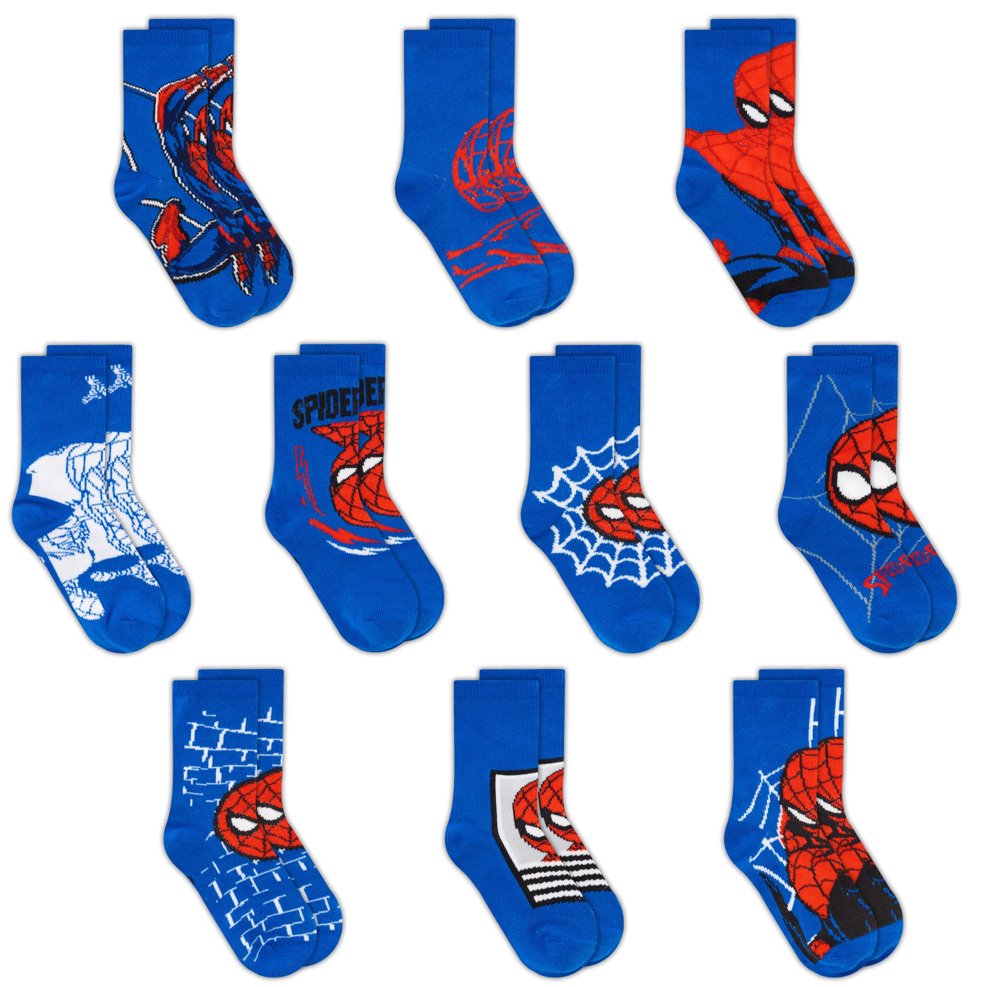 Snapklik.com : Marvel Spiderman Boys Socks - 10-Pack Decorative Toddler ...