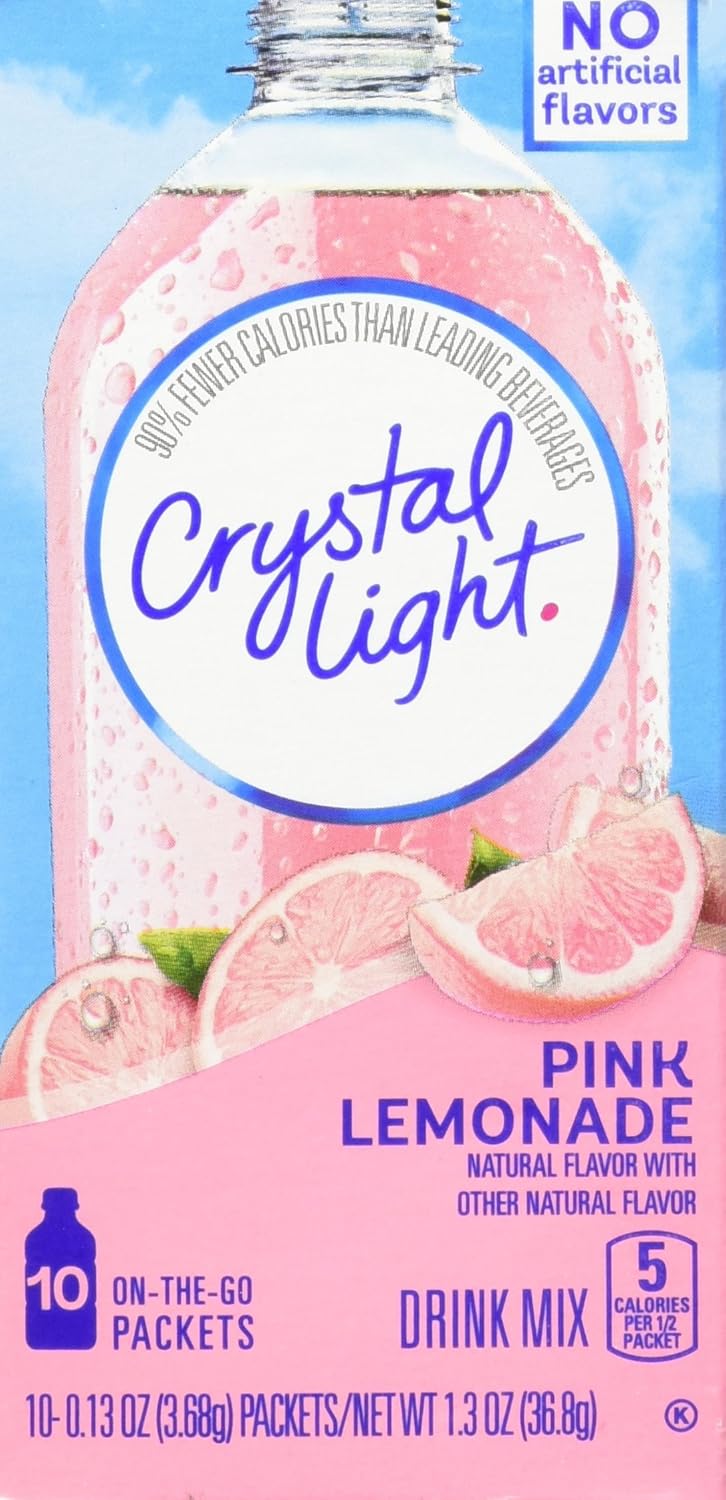 Amazon.com : Crystal Light On The Go Pink Lemonade, 10-Packet Box (Pack ...