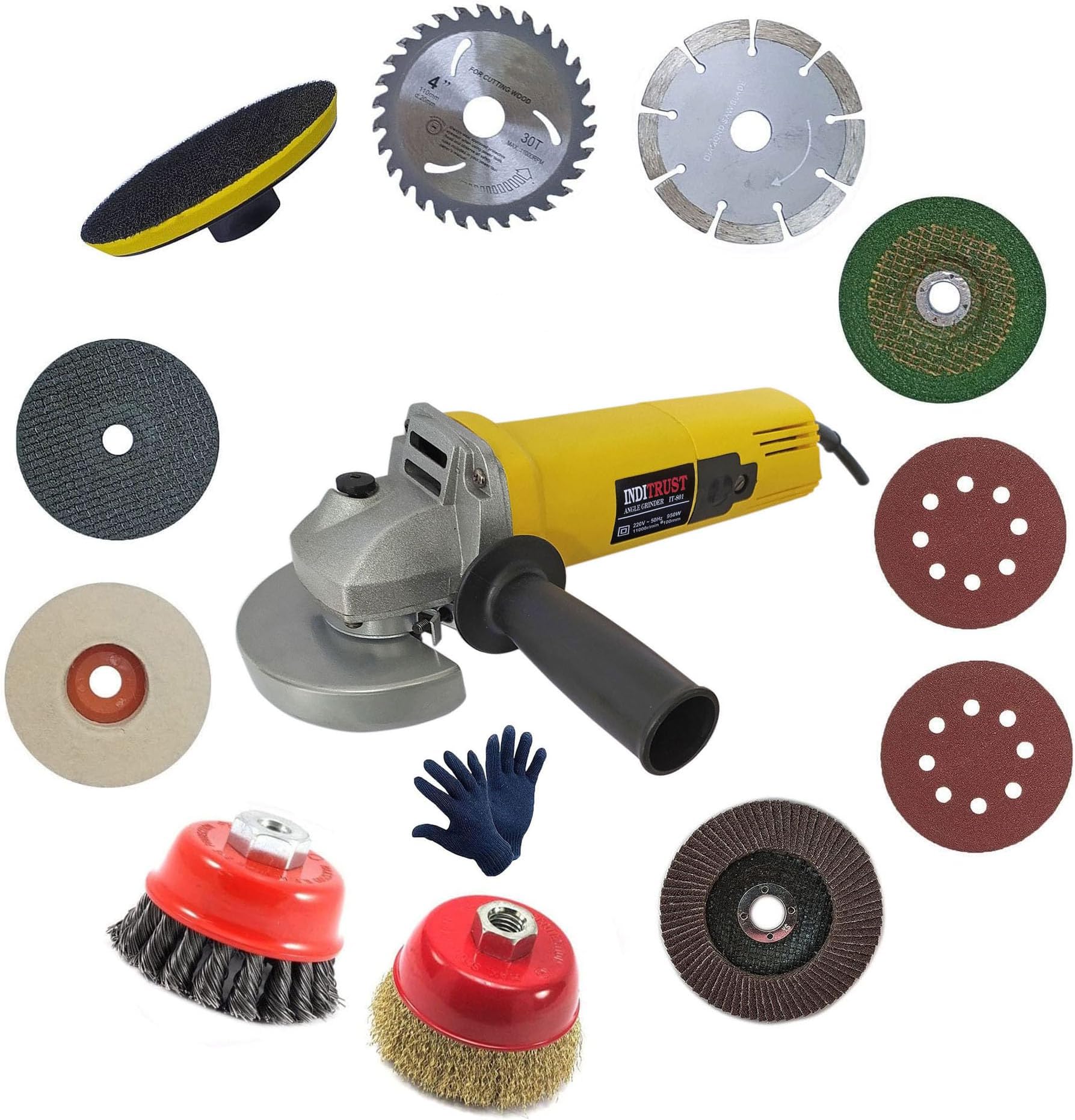 Inditrust WITH 3 months warranty 950W Electric angle Grinder machine ...