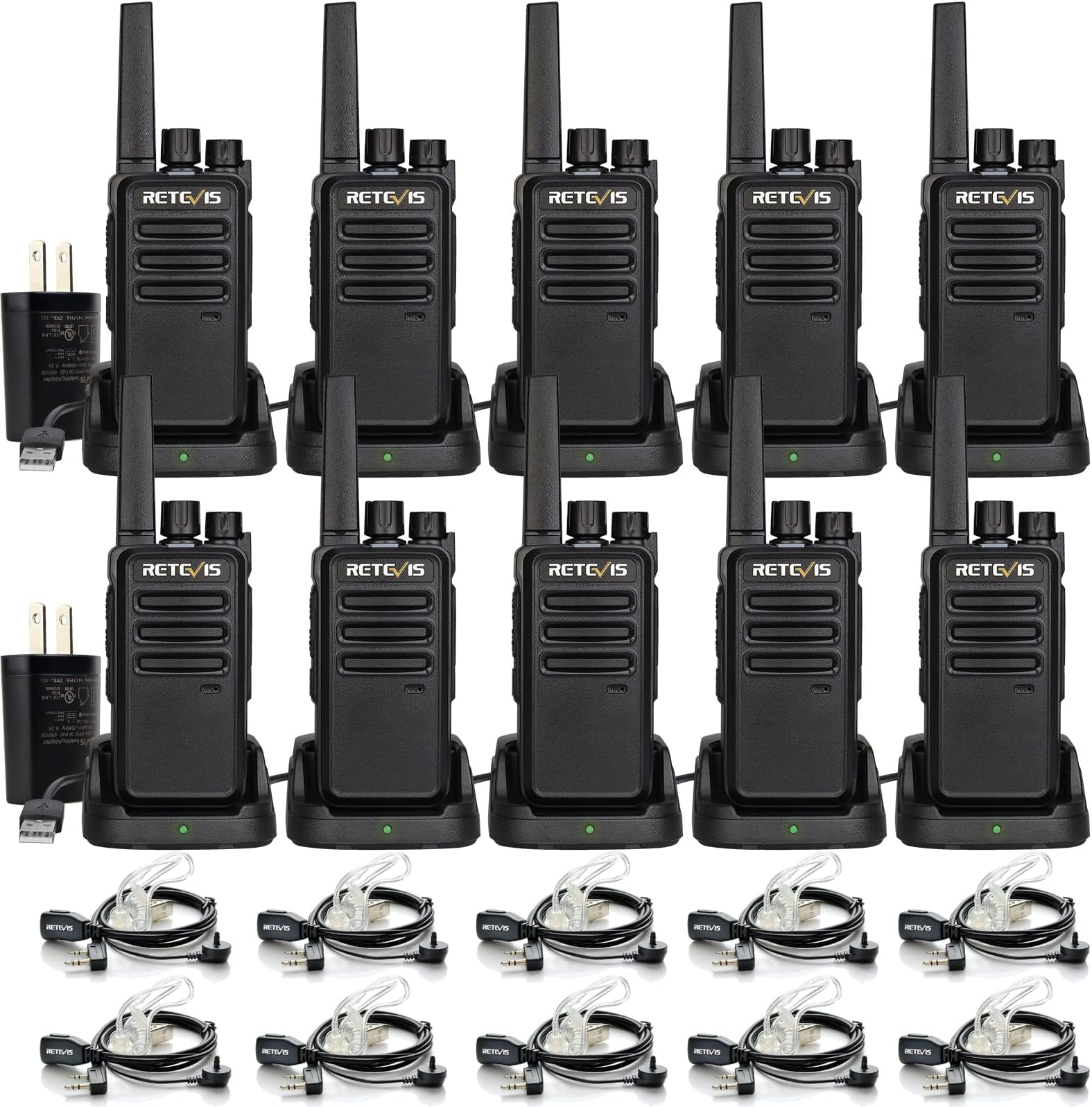 Retevis RT22 Radios de Comunicacion, Walkie Talkie Recargable, Walkie ...