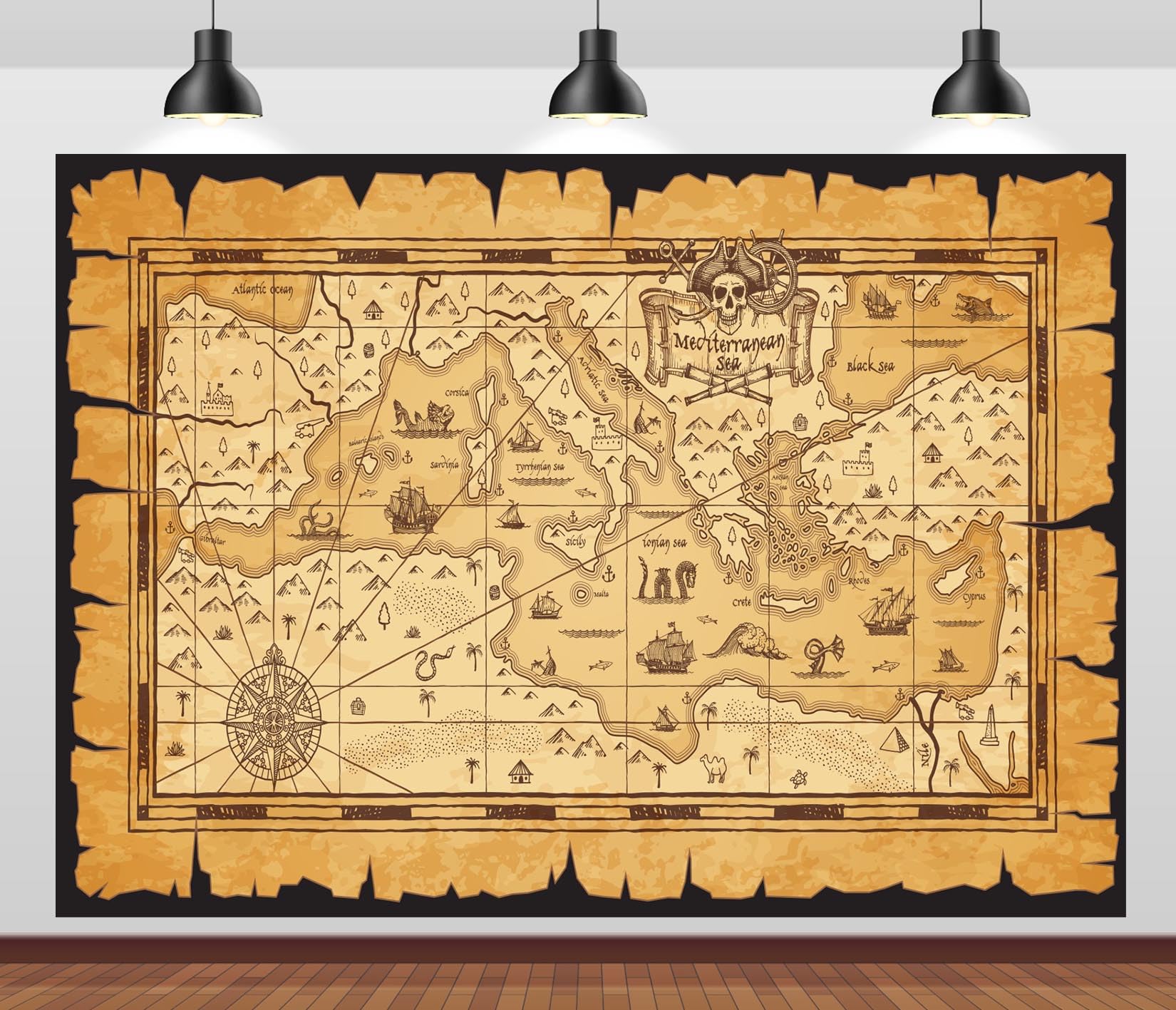 Old Pirate Map Treasure Island Nazli Brennan Treasure Island Map