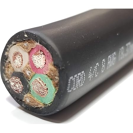 100' 8/4 SOOW Wire Cord Cable Portable Power 8 Gauge 4 Conductor ...