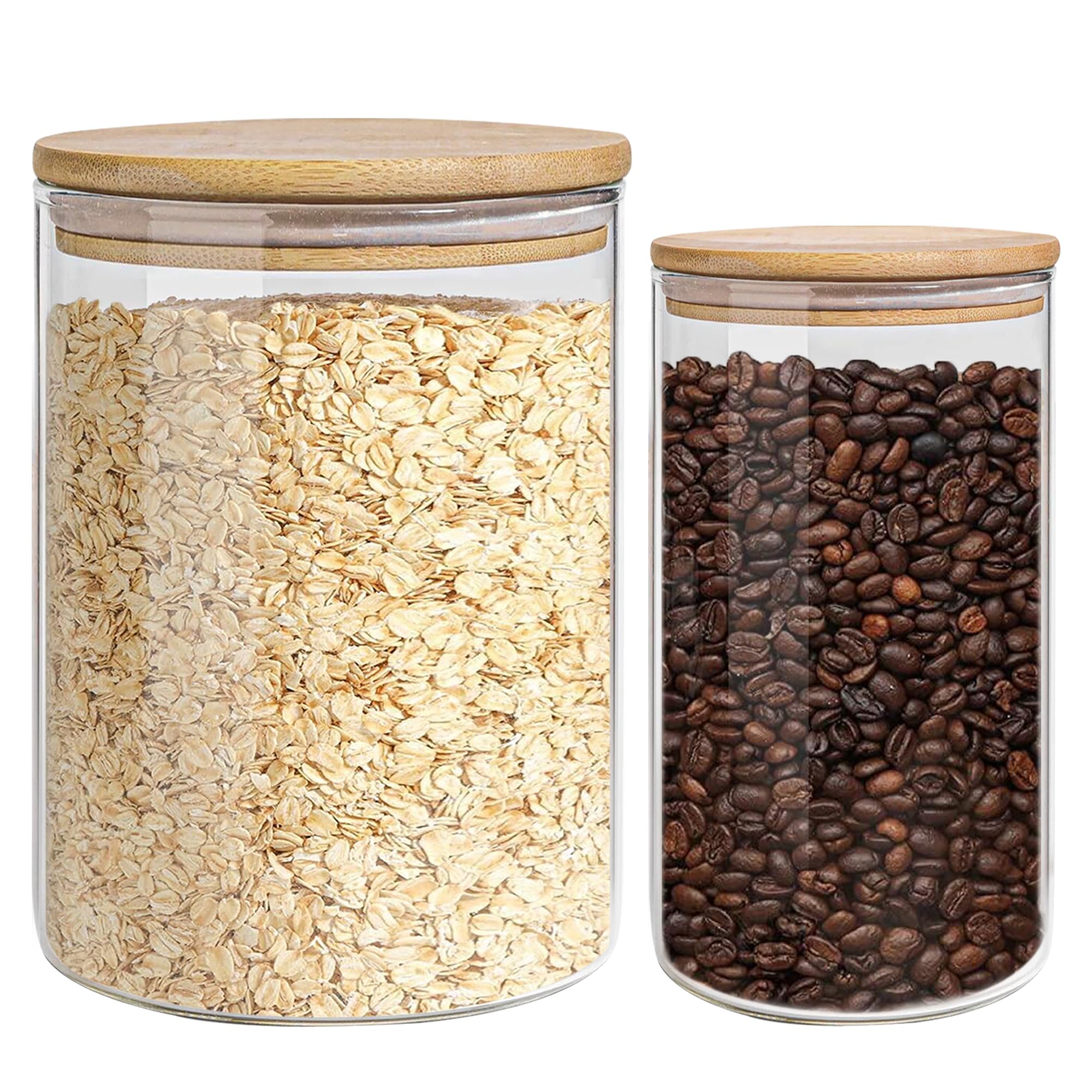 Amazon.com: EQEY Glass Storage Jars Set Elegant Containers with ...
