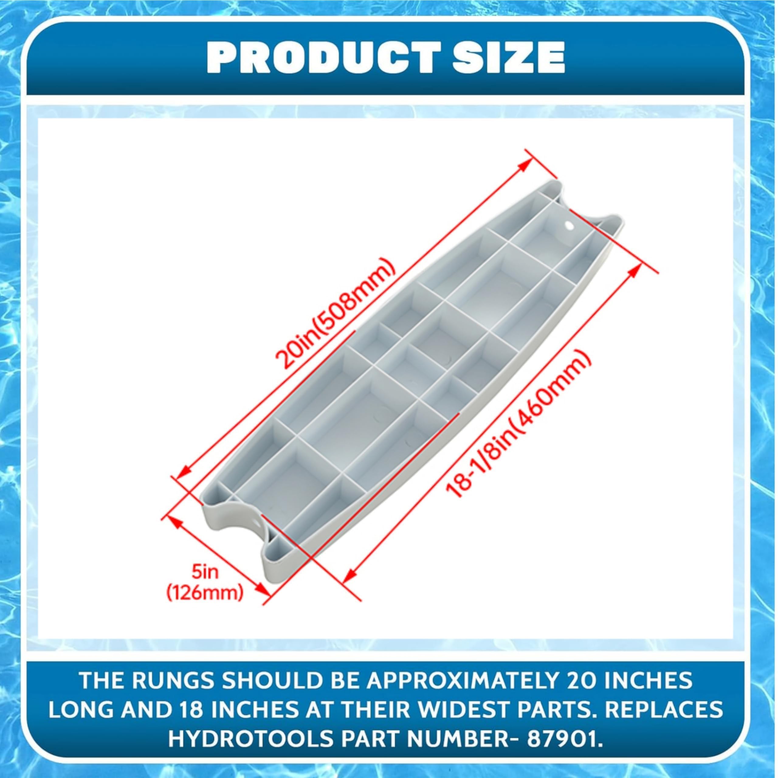 Snapklik.com : ECOTRIC Universal 18" Swimming Pool Ladder Steps Molded ...