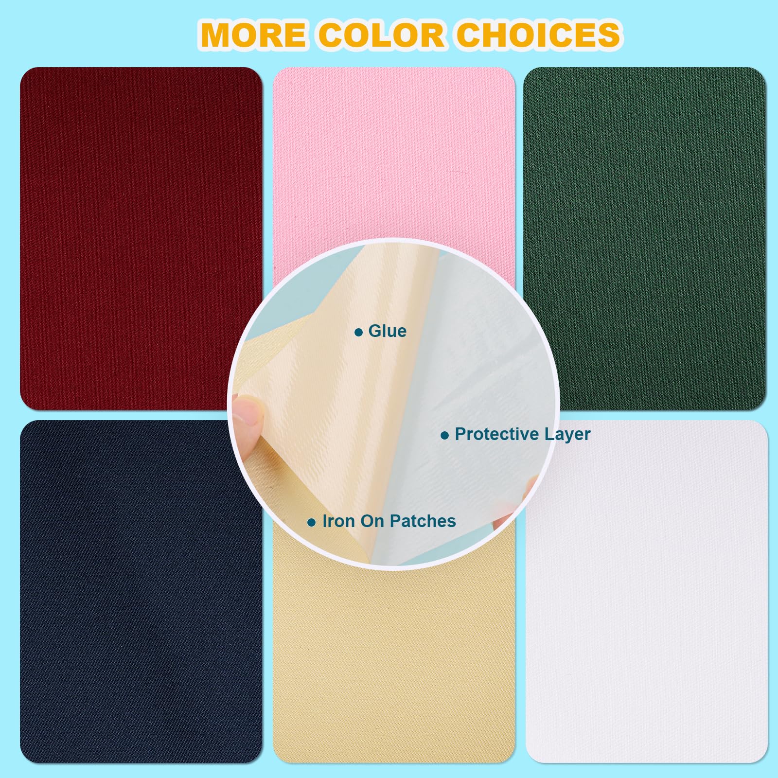 Snapklik.com : Maroon Iron On Patches For Clothing Repair,12 Pcs ...