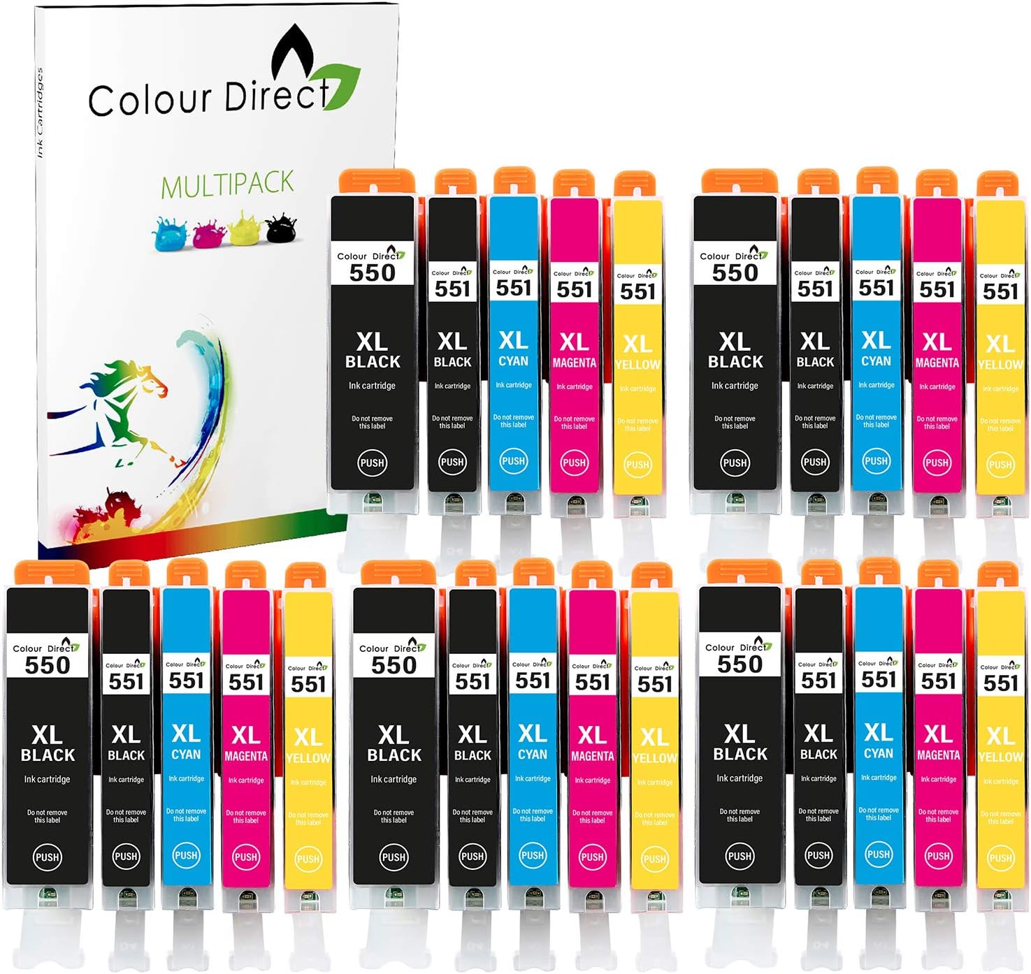 Colour Direct 550 551 Compatible Ink Cartridges for Canon Pixma iP7250 ...