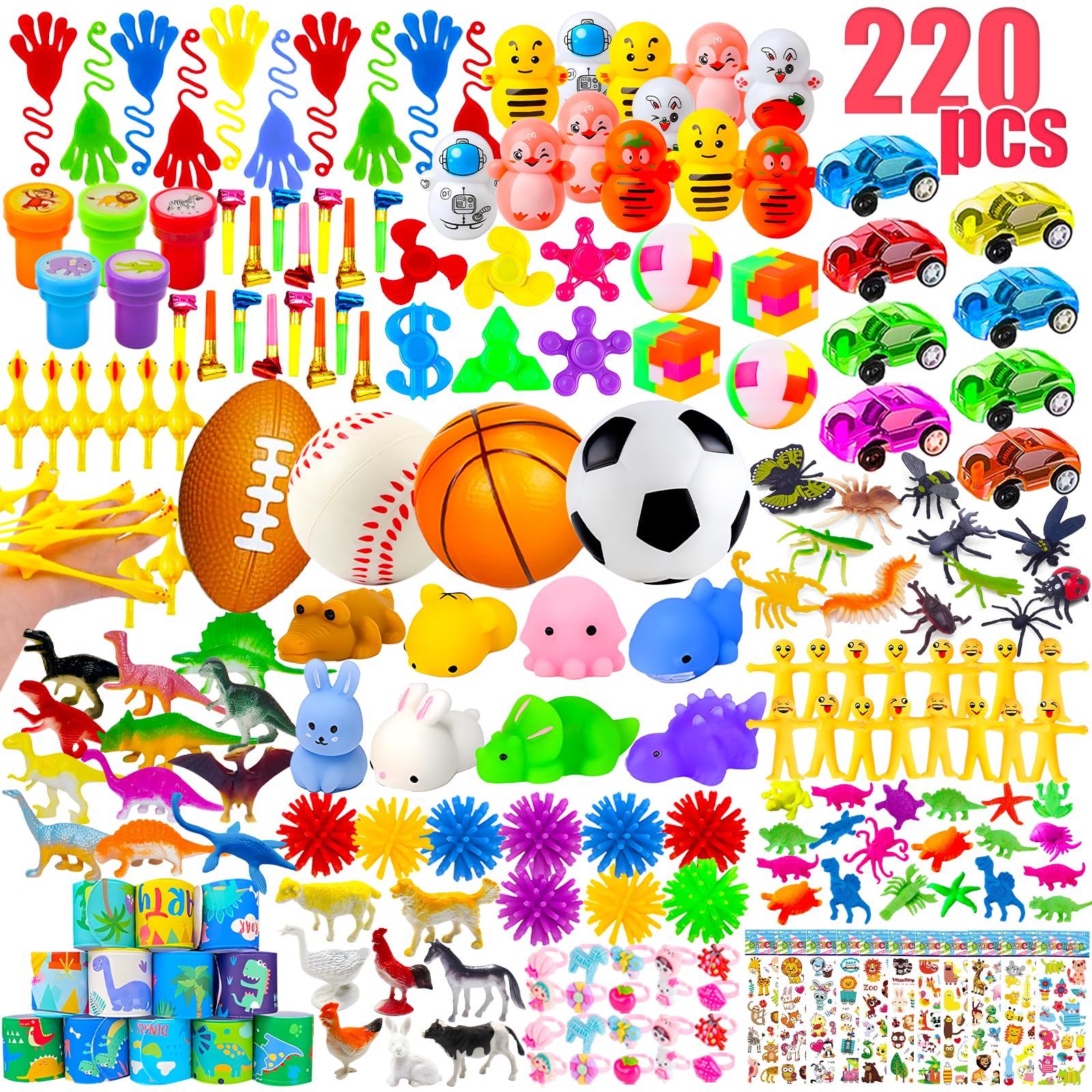 Amazon.com: GOAUS Party Favors for Kids, 220 Pcs Small Toys Prizes Bulk ...