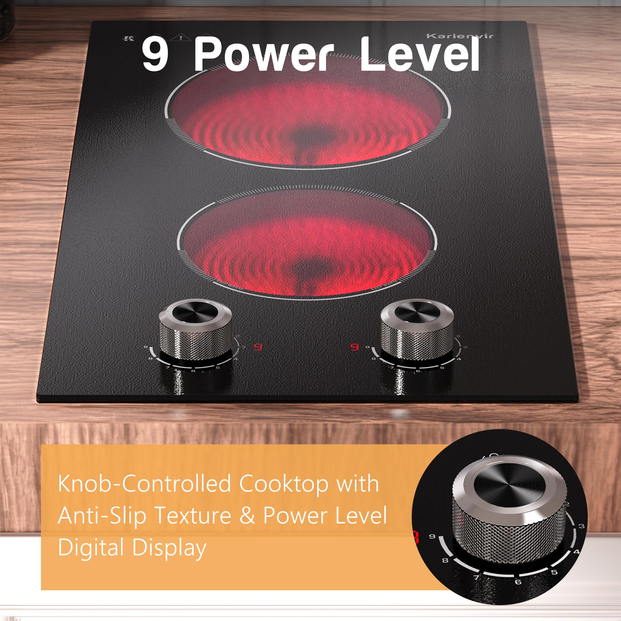 Snapklik.com : Electric Cooktop 2 Burner, 110V Electric Stove Plug In ...