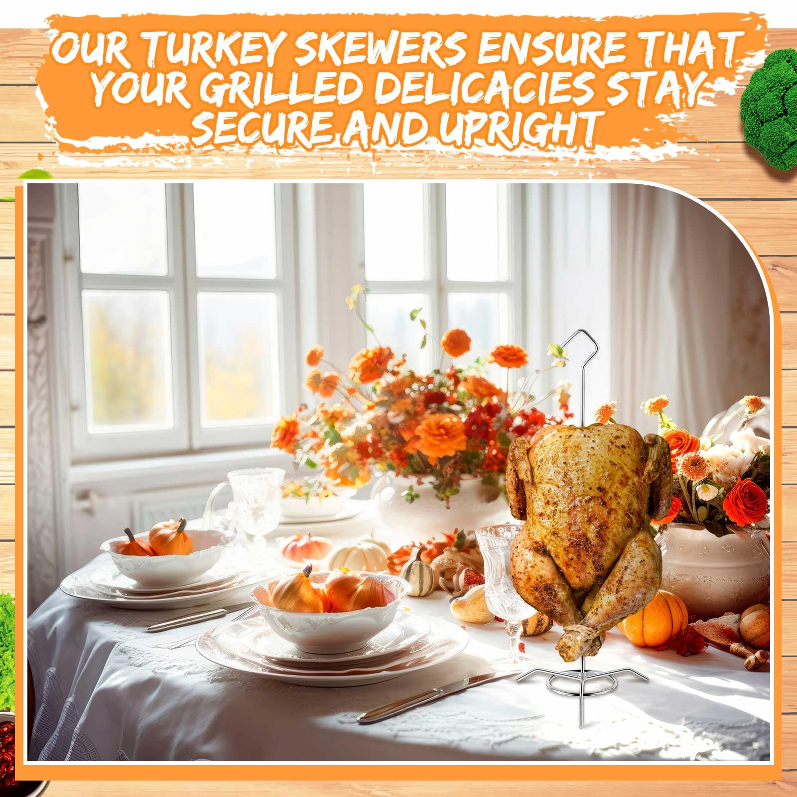 Snapklik.com : 4 Pack Thanksgiving Turkey Hanger For Smoker 15 Turkey ...