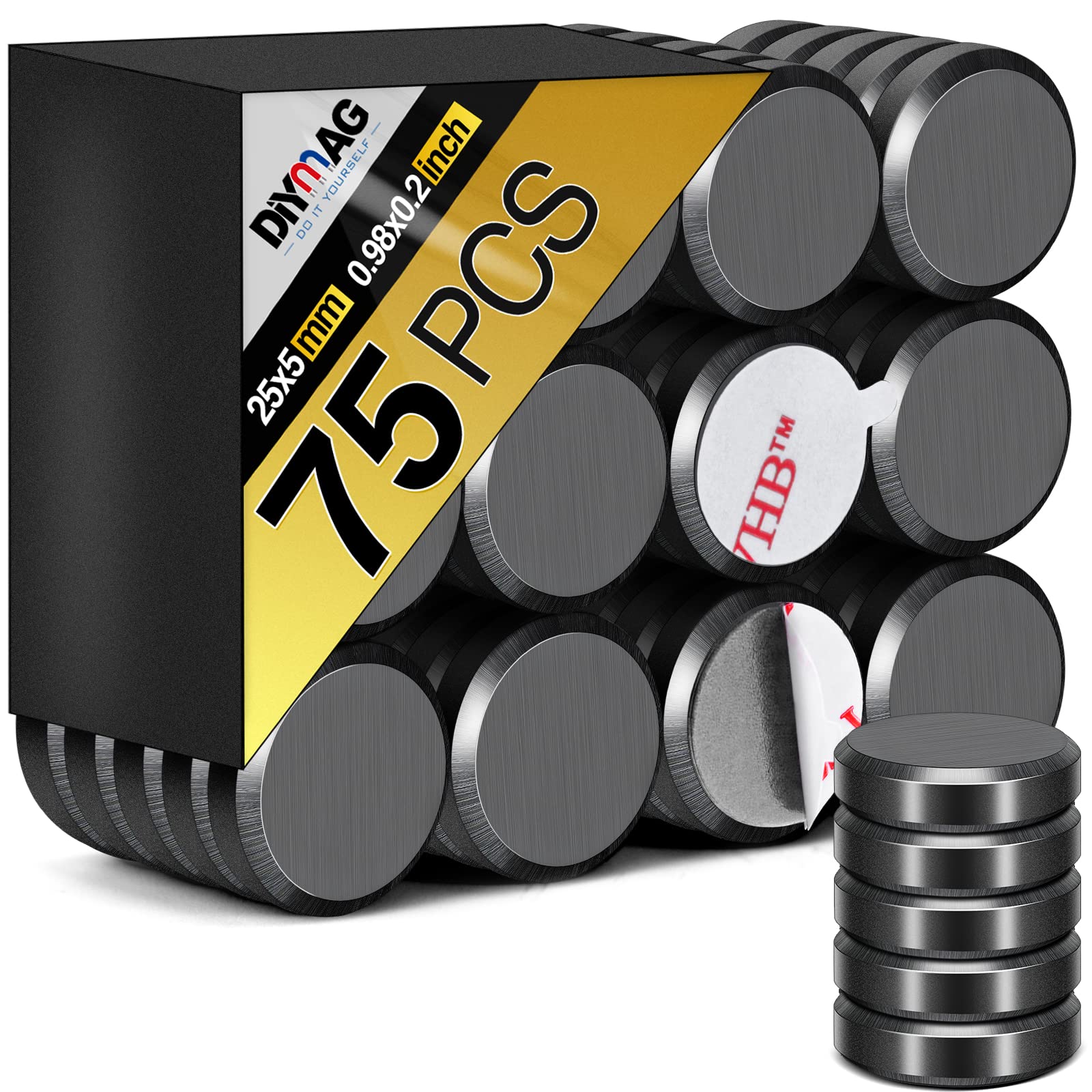 Snapklik.com : DIYMAG Ceramic Round Magnets For Crafts 75 Packs