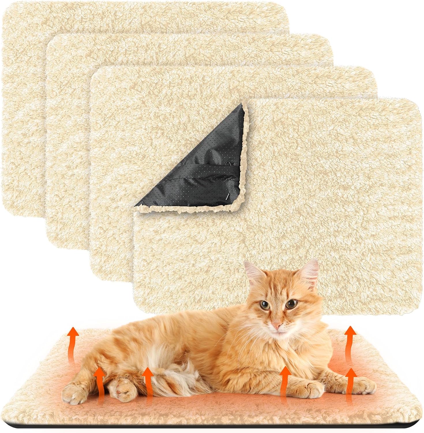 Amazon.com: Drydiet 4 Pack Self Warming Cat Pads Self Heating Cat Mat ...