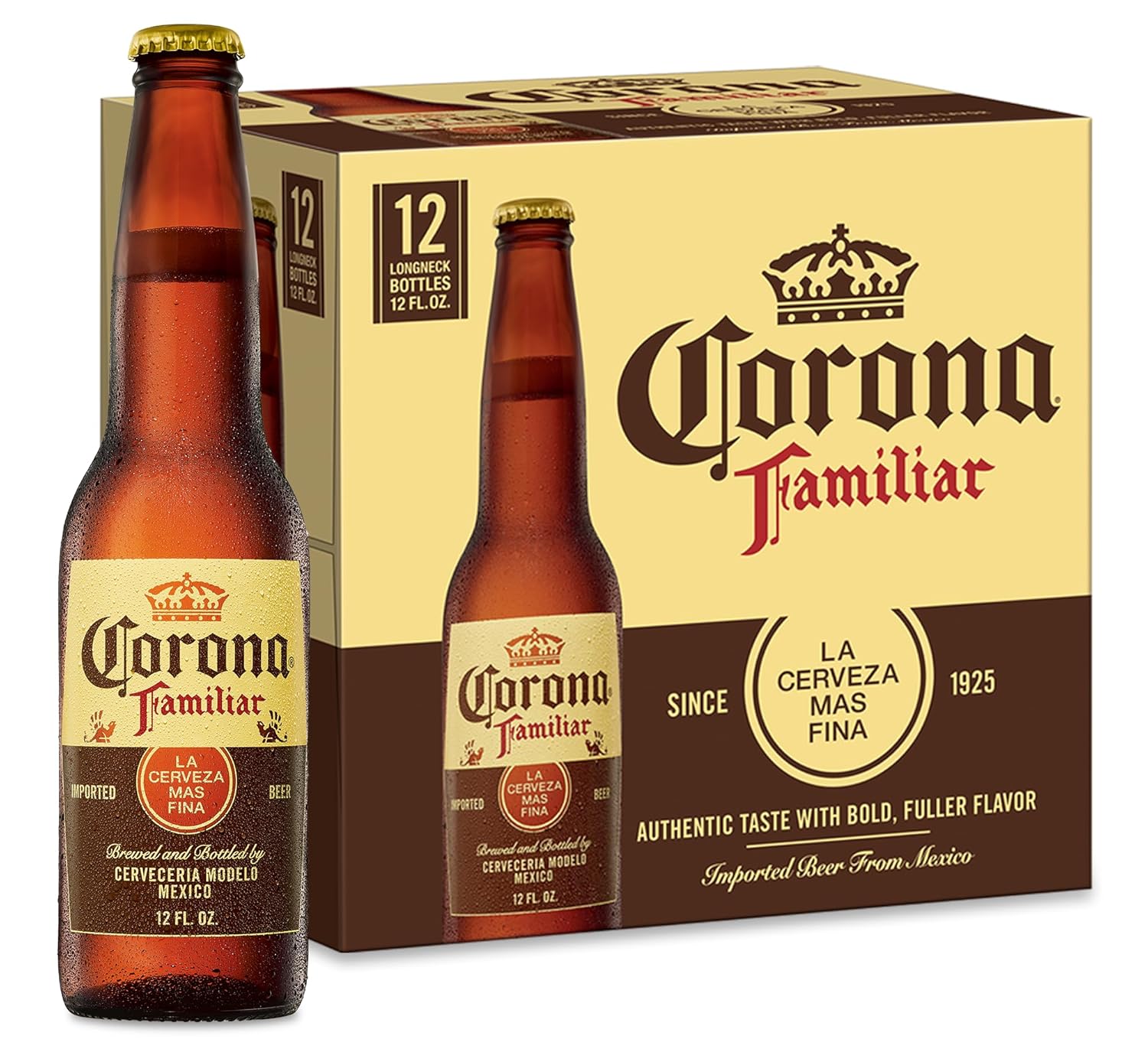 Amazon.com: Cerveza Corona Familiar, paquete de 12, botellas de 12 ...
