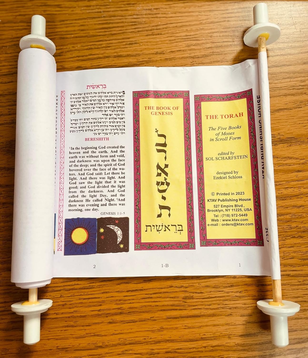 MINI TORAH: THE FIVE BOOKS OF MOSES IN SCROLL FORM (5 PACK): Sol ...