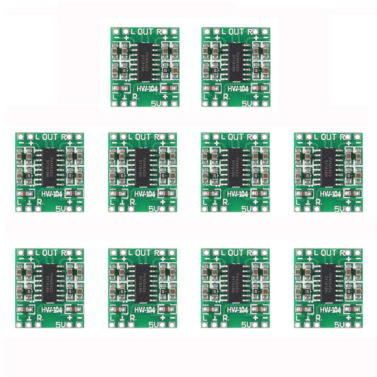 Amazon.com: 10Pcs PAM8403 Module 2 x 3W Class D Mini Digital Power ...