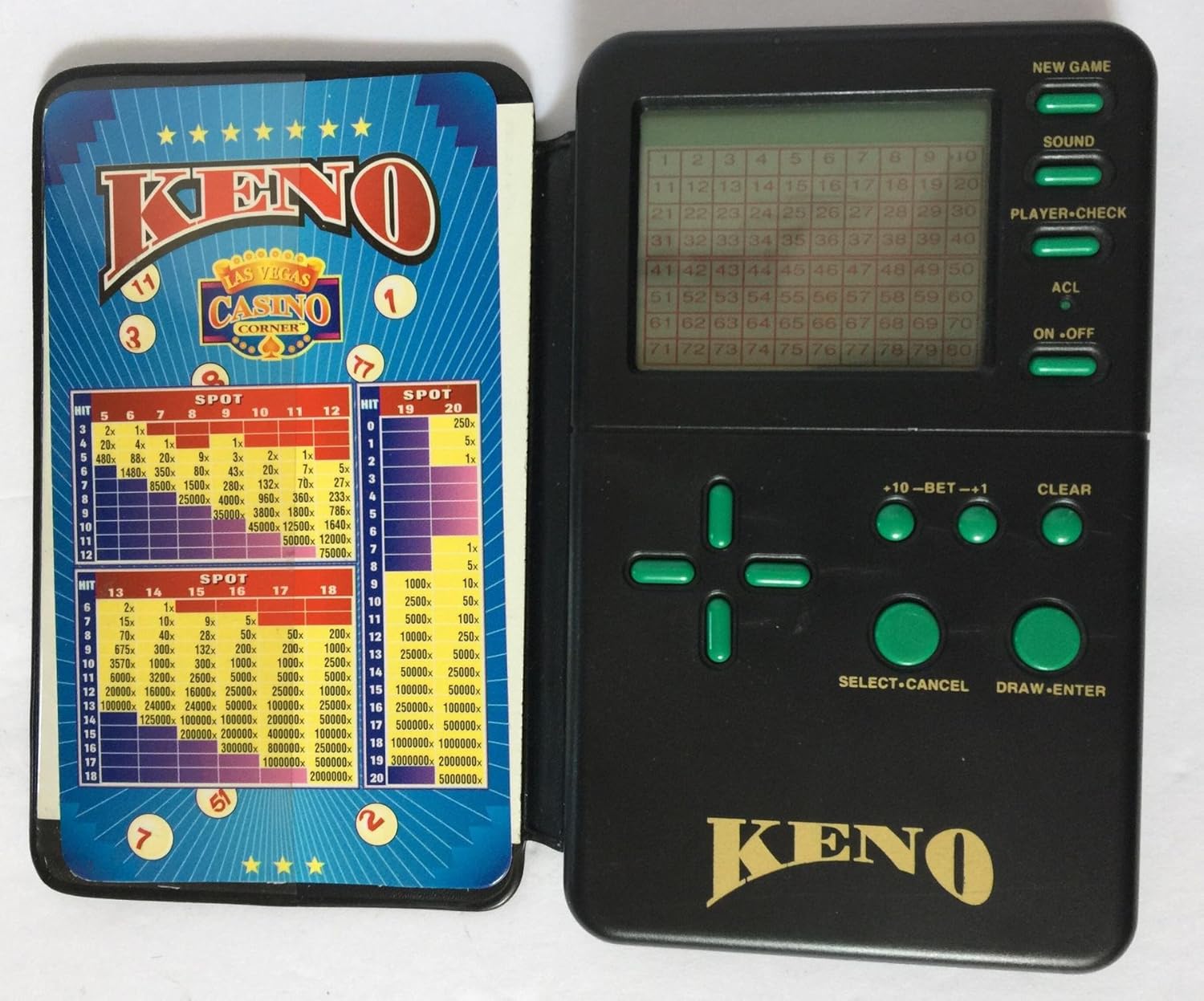 Buy 1994 Micro Games of America MGA Las Vegas Casino Corner Keno LCD ...