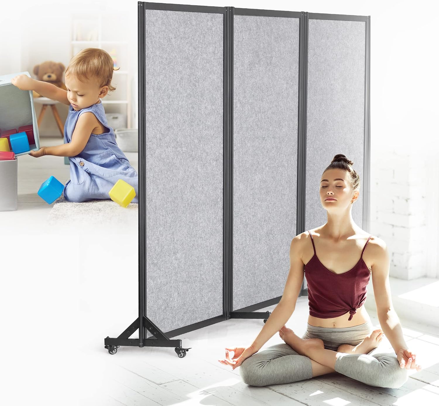 Amazon.com: Artigwall Aluminum Alloy Room Divider 180 Portable Wall ...