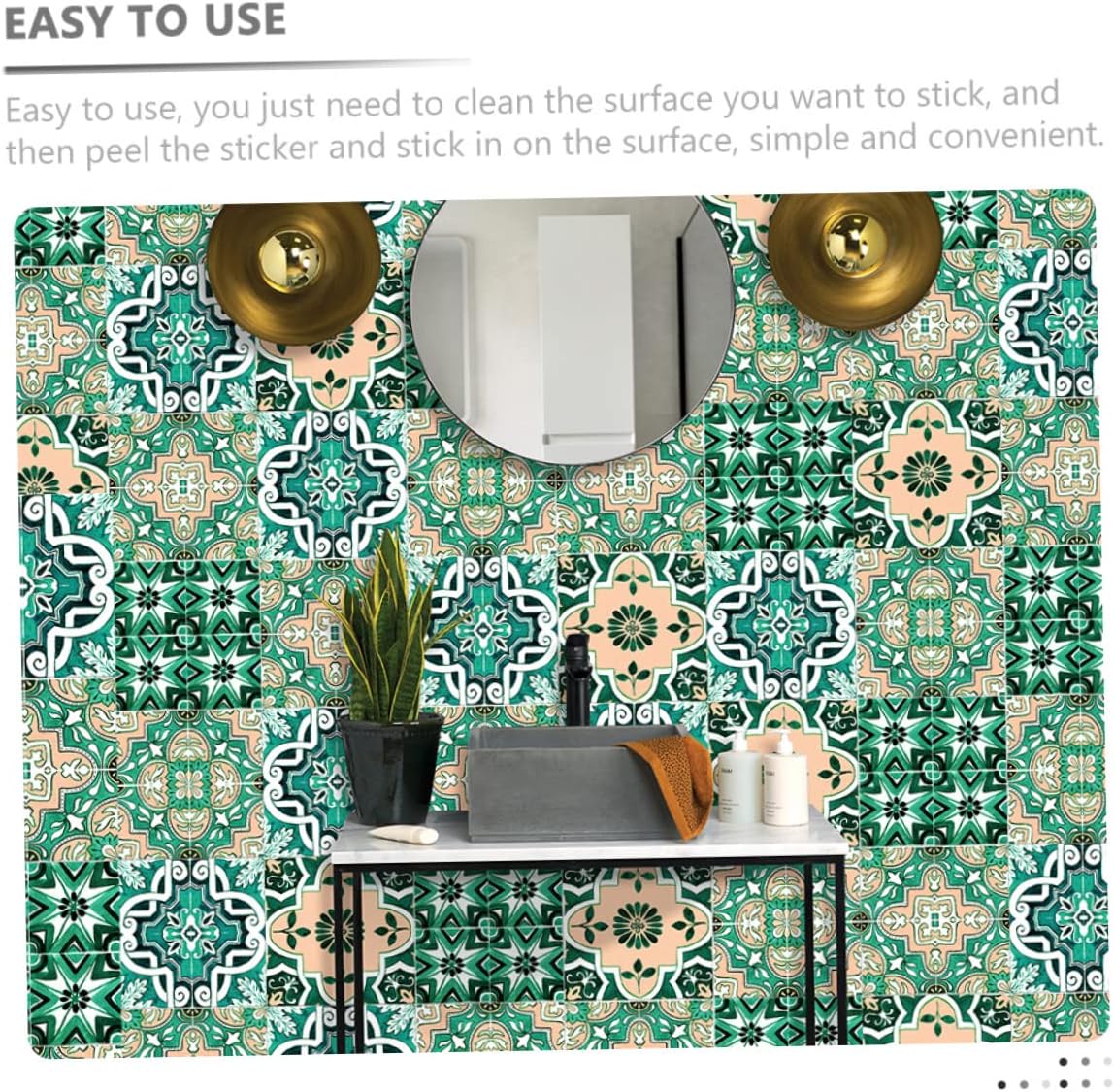 Angoily 20 Pcs Tile Floor Stickers Tile Stickers Tile Decals Household ...